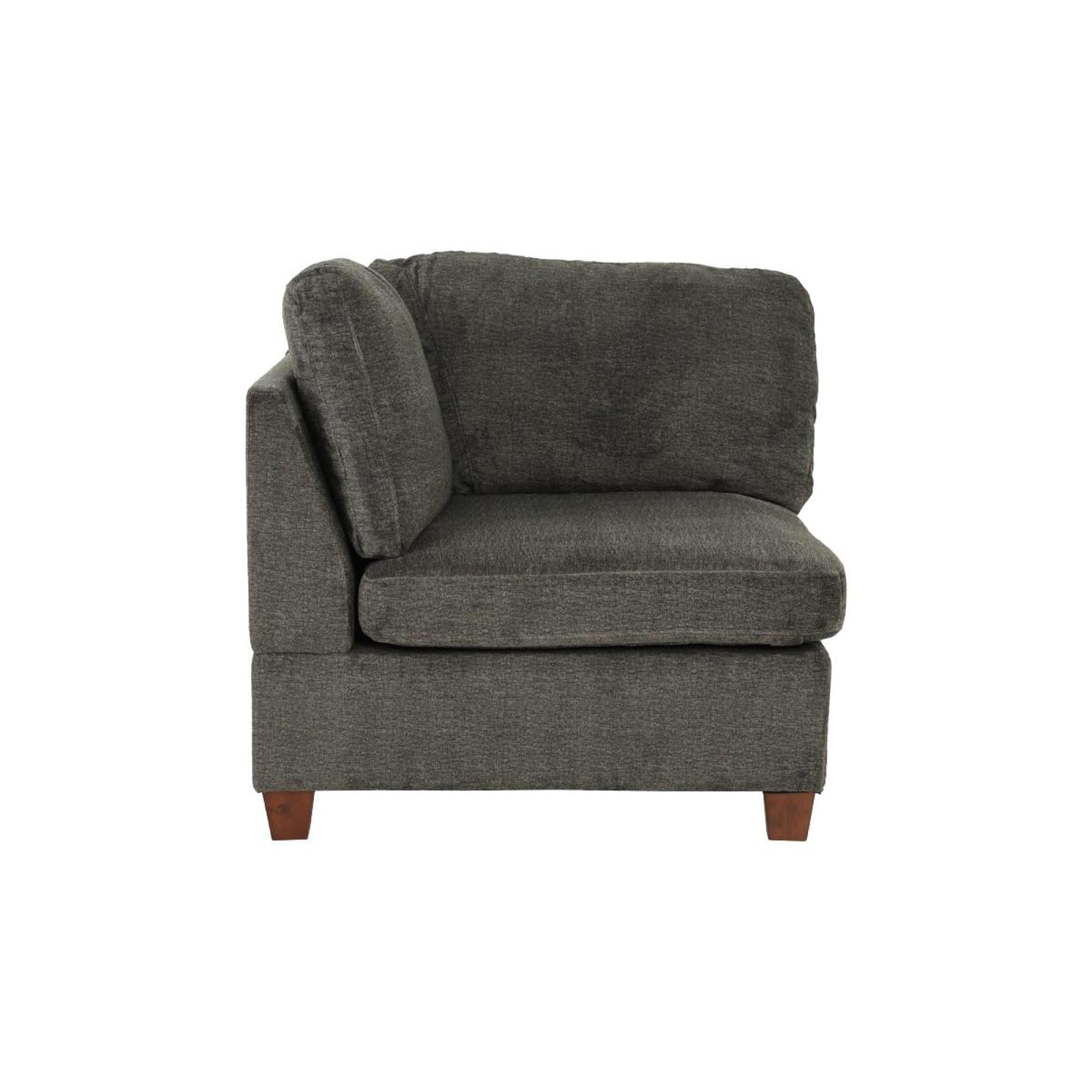 Newboti Furniture 1pc Corner wedge Grey Chenille Fabric Modular Corner ...