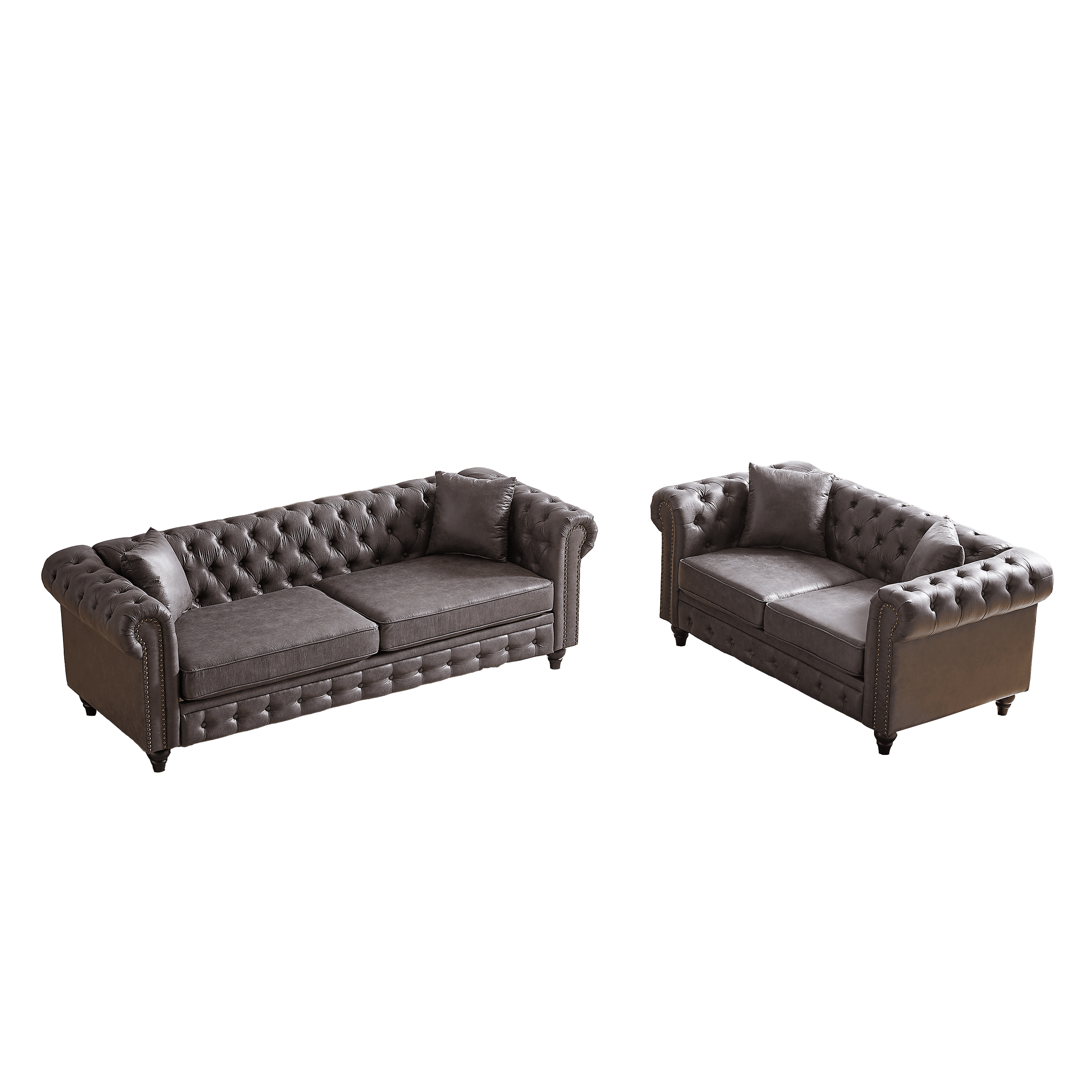 Newboti Furniture 3 Seats + 2 Seats Combo Sofa Modern Living Room Sofa With Solid Wood Frame And ...