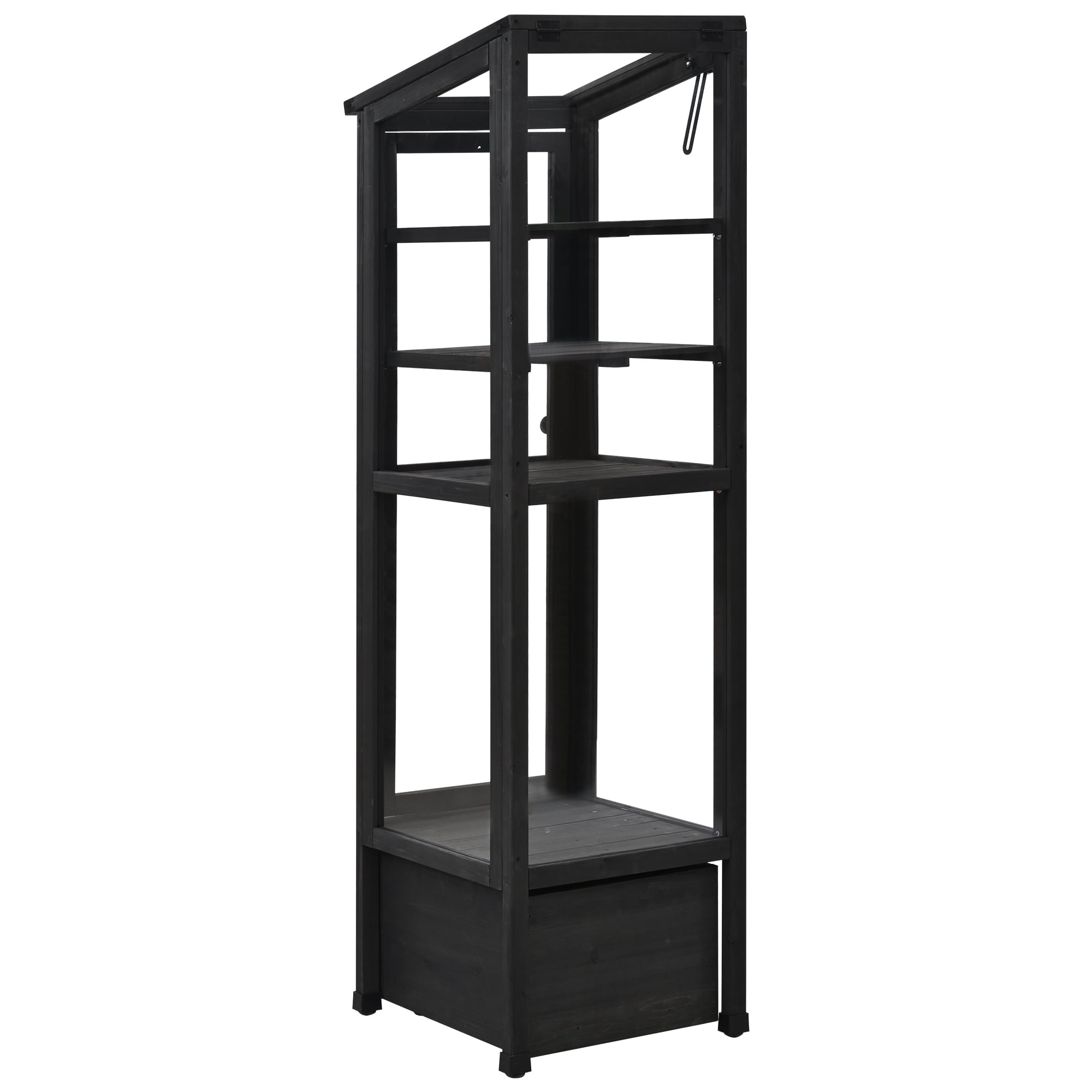 Newboti Furniture 62.4inch Height Wood Garden Greenhouse Balcony ...