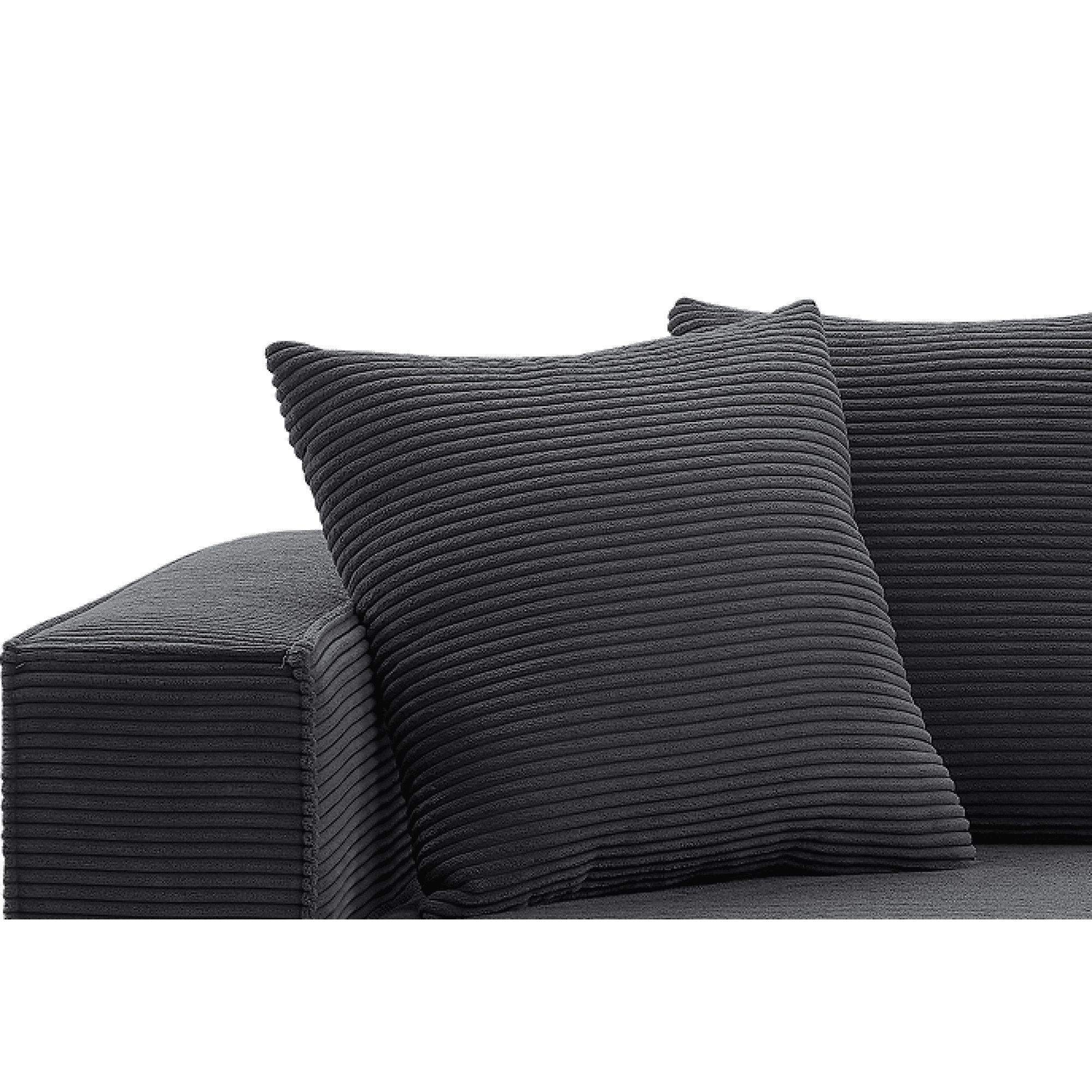 Newboti Furniture 88.97 inch Soft Corduroy Upholstery Streamlined ...