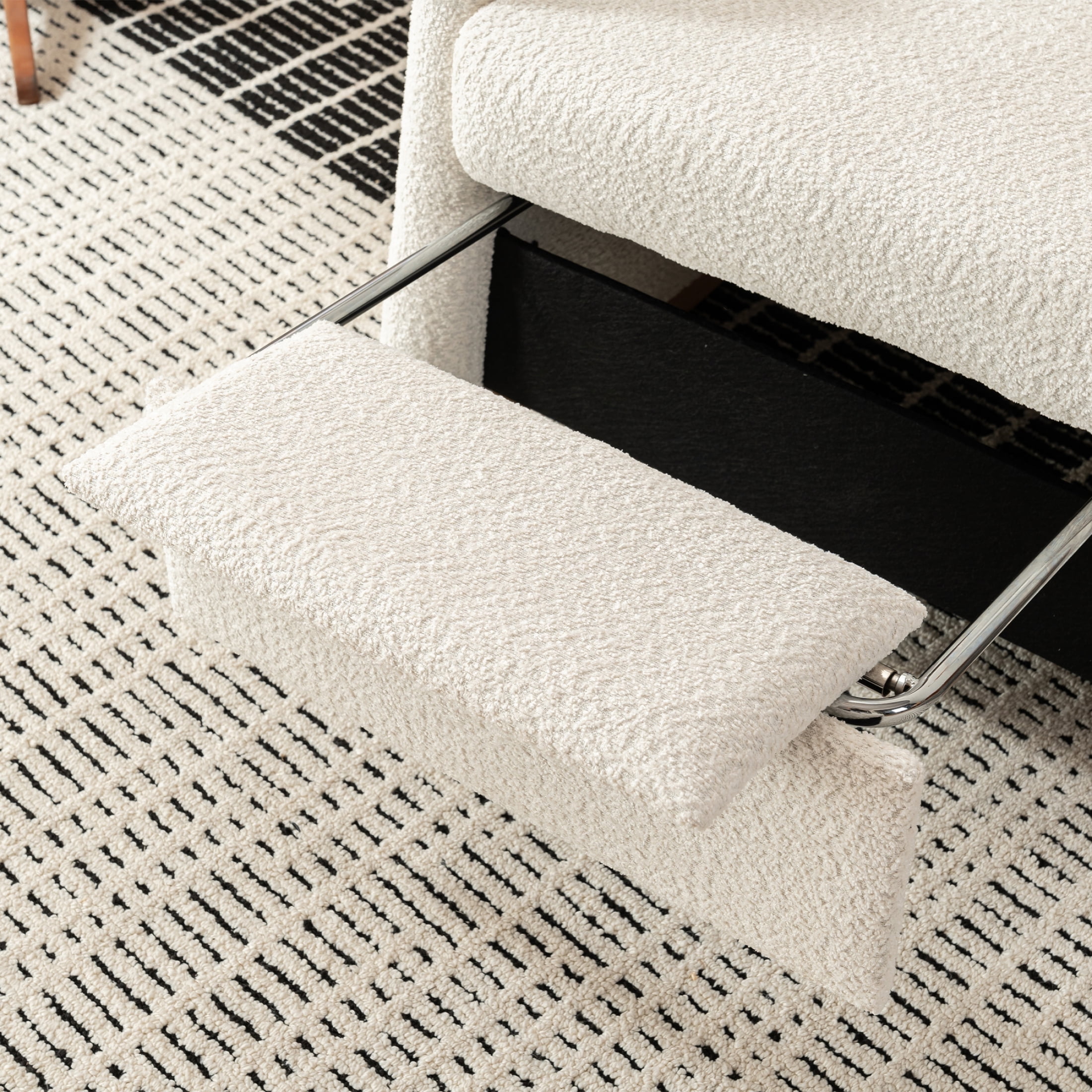 Newboti Furniture Accent Rocking Chair with Footrest High Back Rubber ...