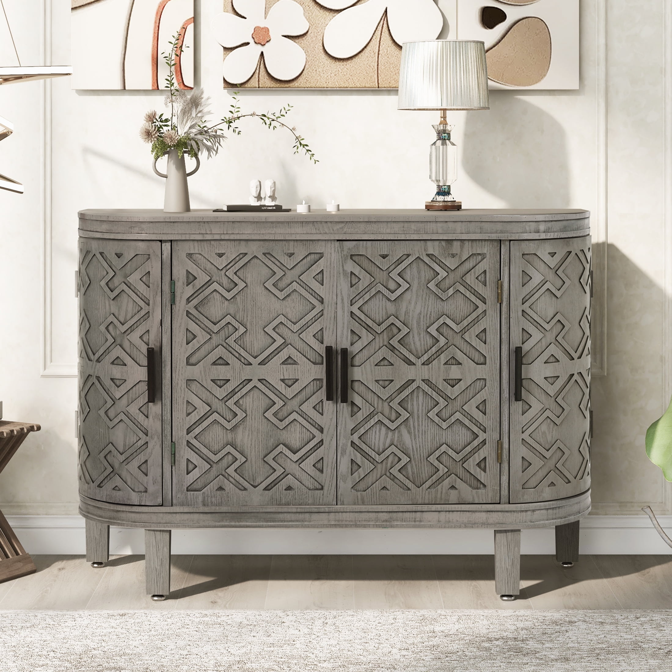 Newboti Furniture Accent Storage Cabinet Sideboard Wooden Cabinet with ...