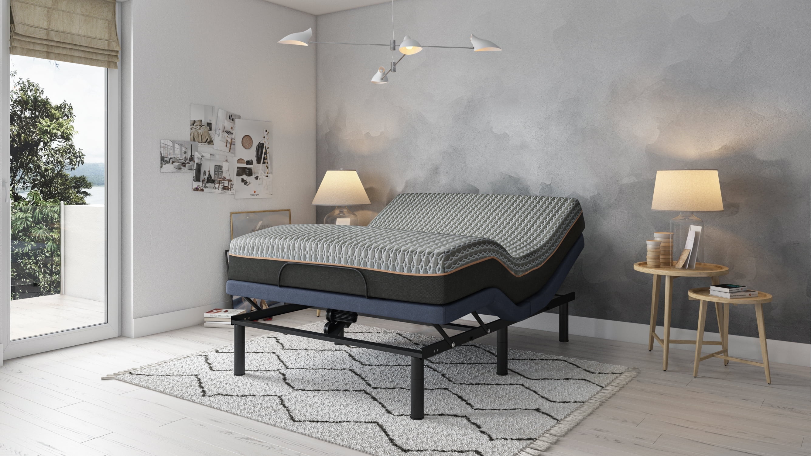 Newboti Furniture BT2500 Queen Adjustable Bed Base With Full-Range Positions Adjustment 22052 ...