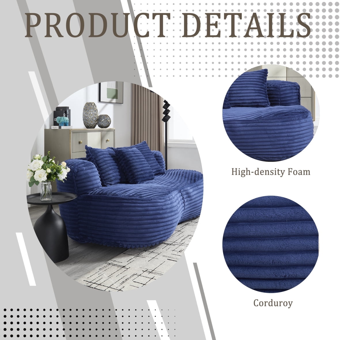 Newboti Furniture Bean Bag sofa Lazy Sofa Durable Comfort Lounger High ...