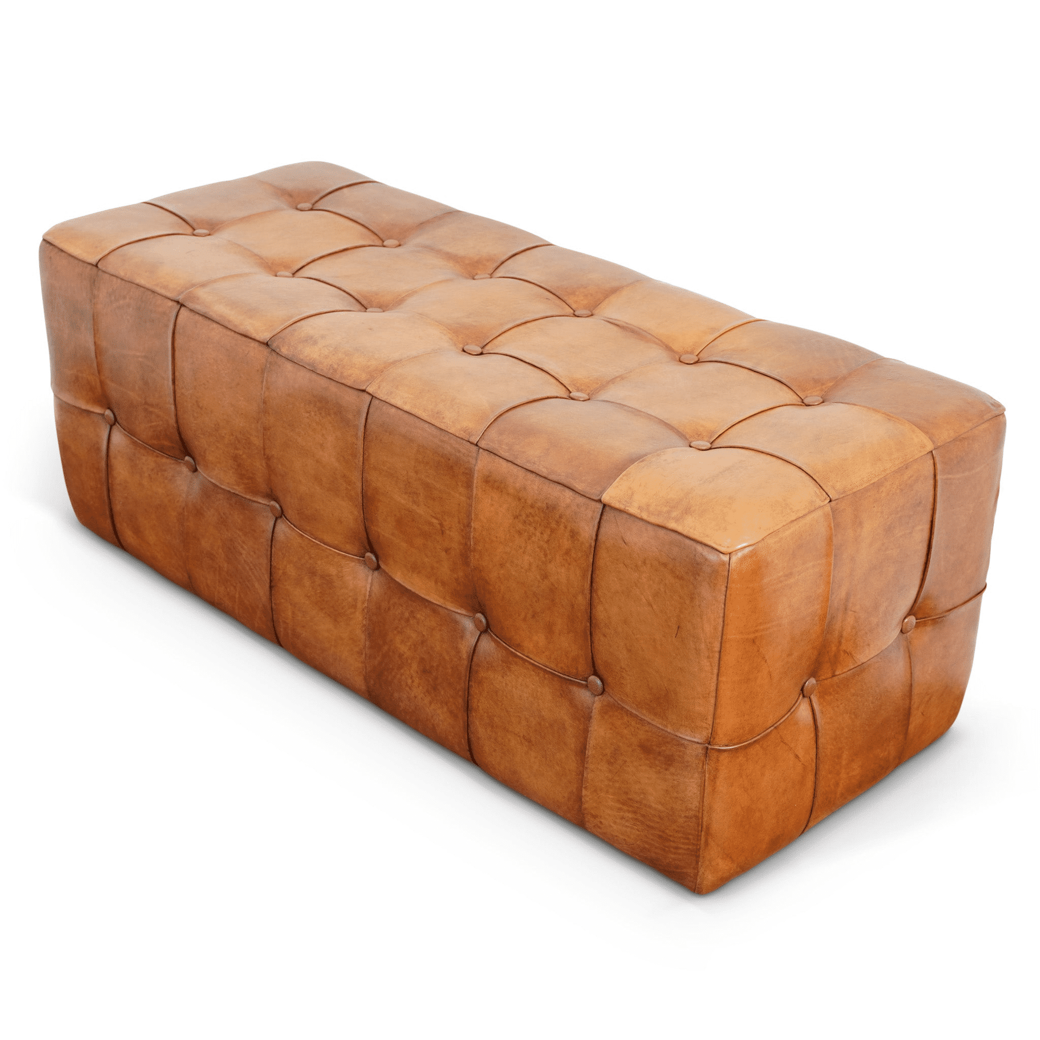 Newboti Furniture Benjiro Tan Leather Bench 22817 - Walmart.com