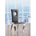 Newboti Furniture Black And Stainless Steel Side Chair With Cut-Out ...