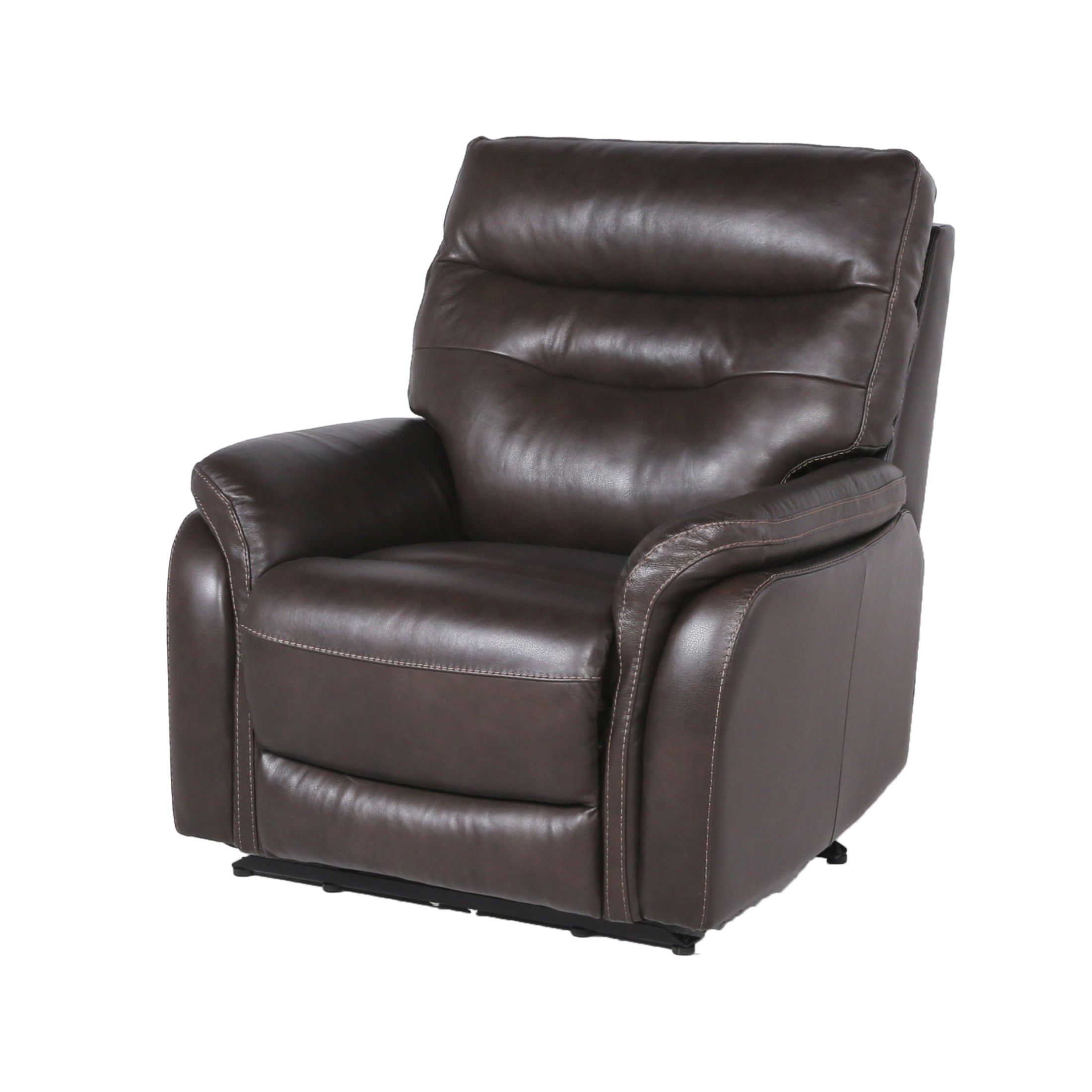 Newboti Furniture Contemporary Top-Grain Leather Recliner Set - Power ...