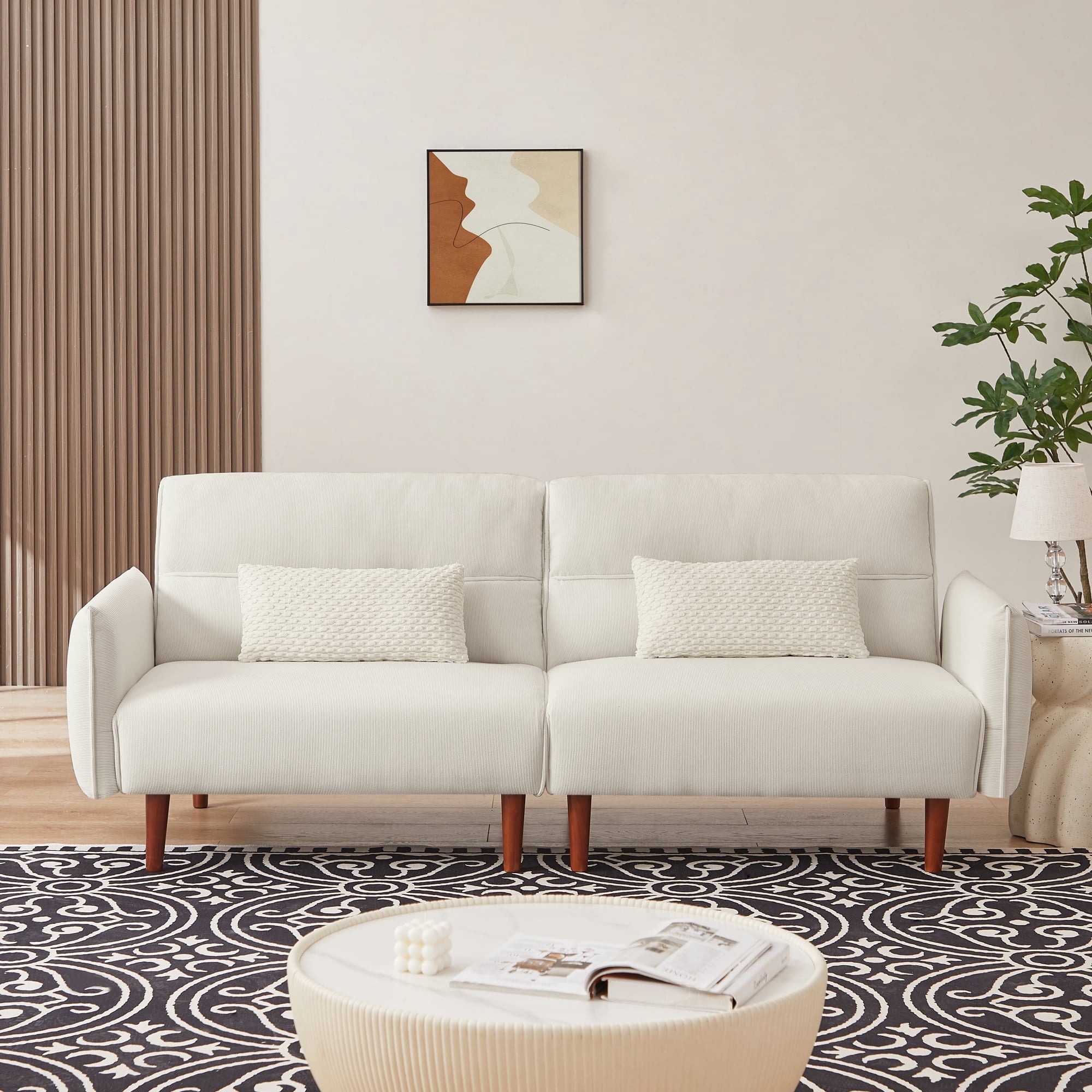 Newboti Furniture Convertible Futon Sofa Bed, Adjustable Couch Sleeper ...
