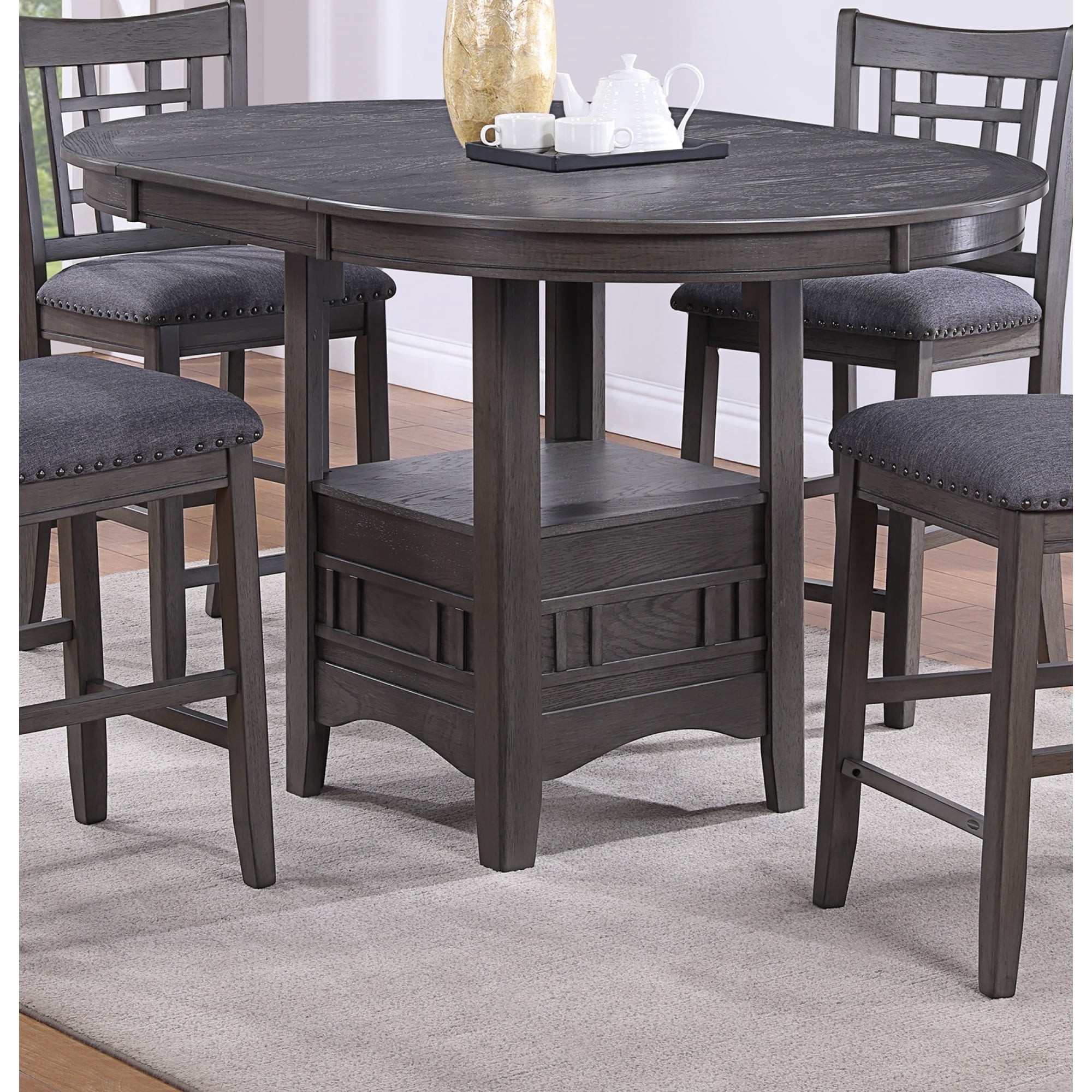 Newboti Furniture Dining Table Round Counter height Dining Table w ...