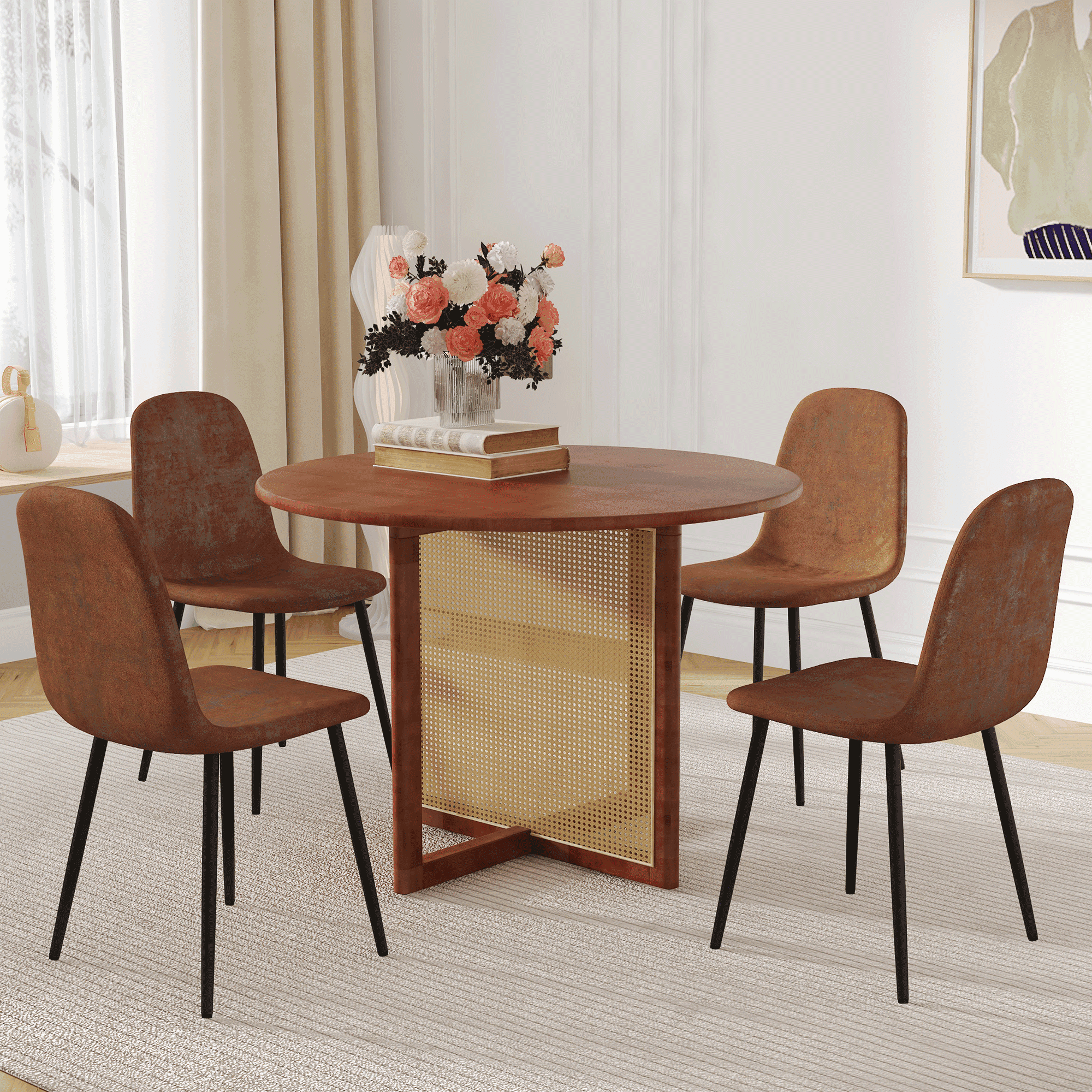 Newboti Furniture Dining Table and chairs set. A 42 inch diameter ...