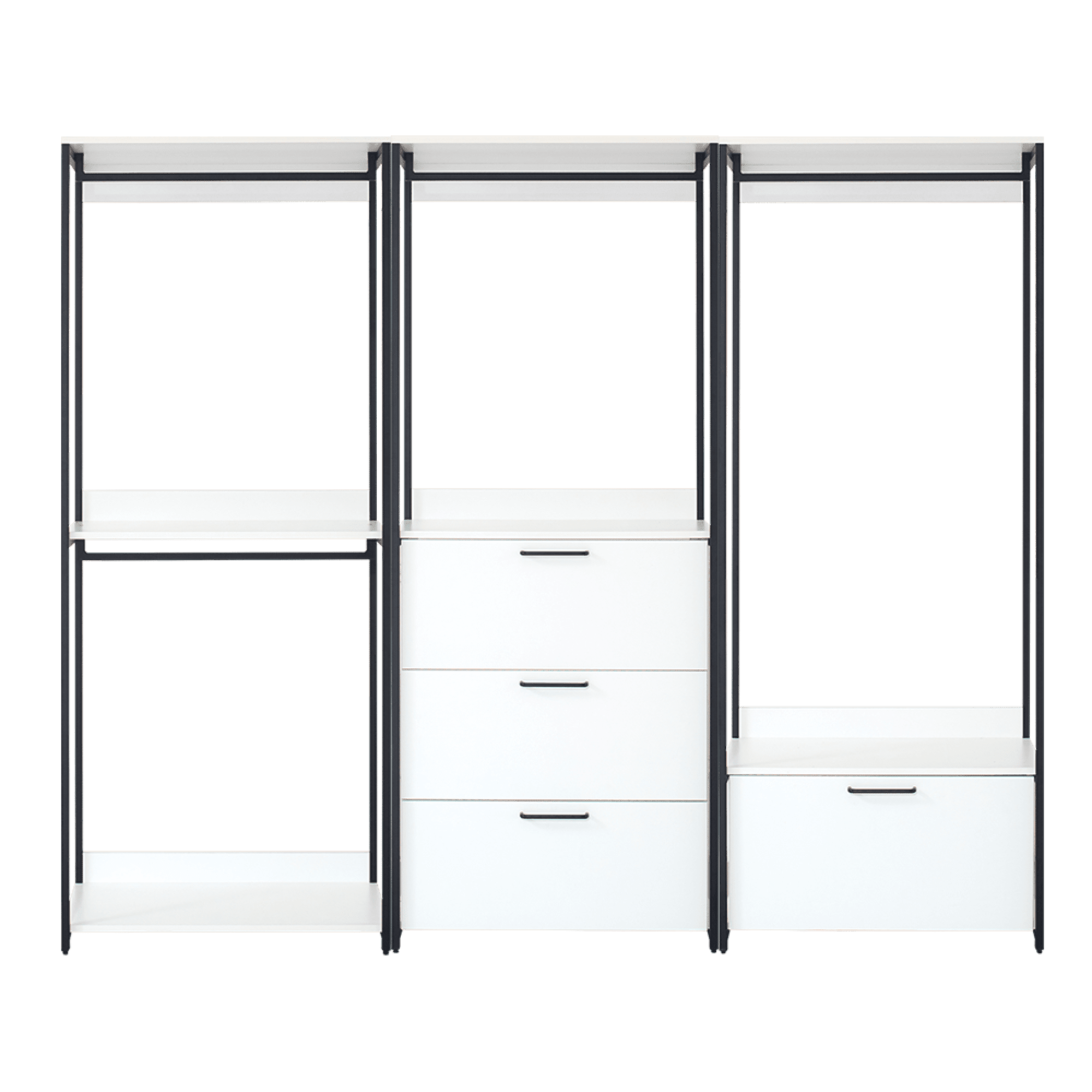 Newboti Furniture Fiona White Freestanding Walk in Wood Closet System ...