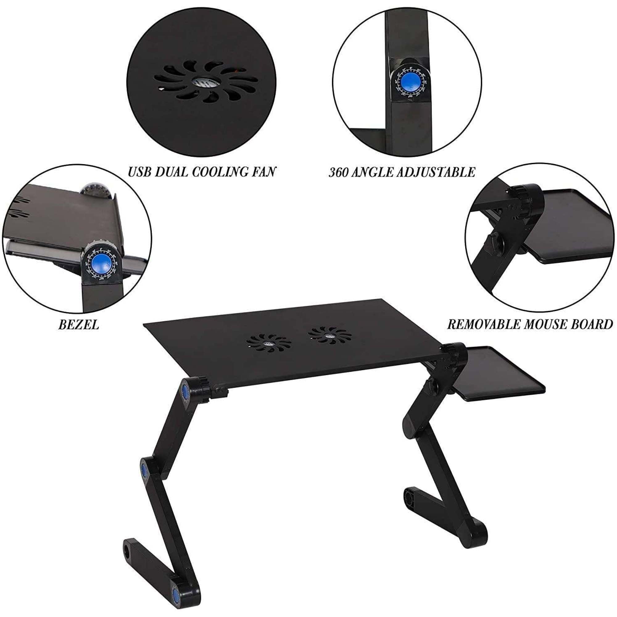 Newboti Furniture Foldable Aluminum Laptop Desk Adjustable Portable ...