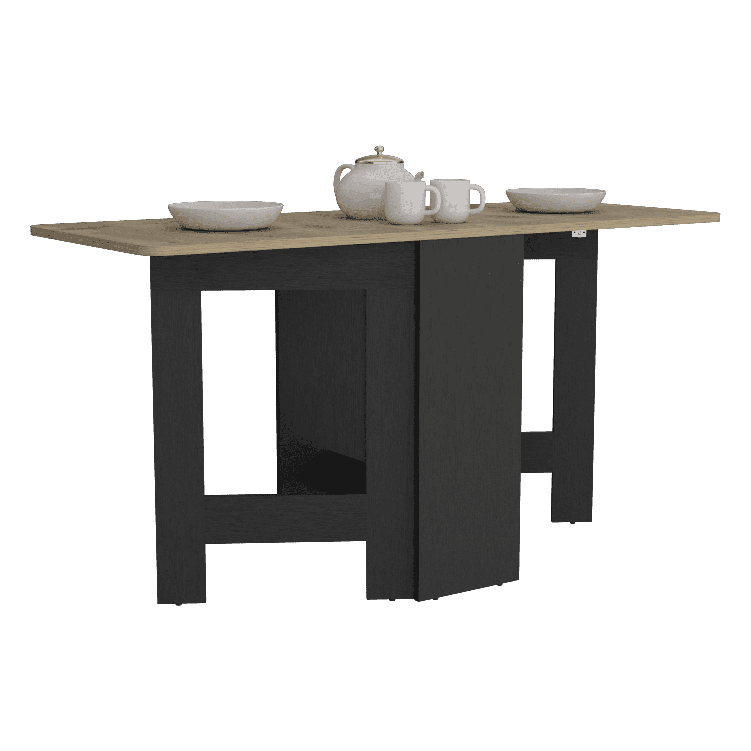 Newboti Furniture Gateleg Folding Table Space-Saving with Compact ...