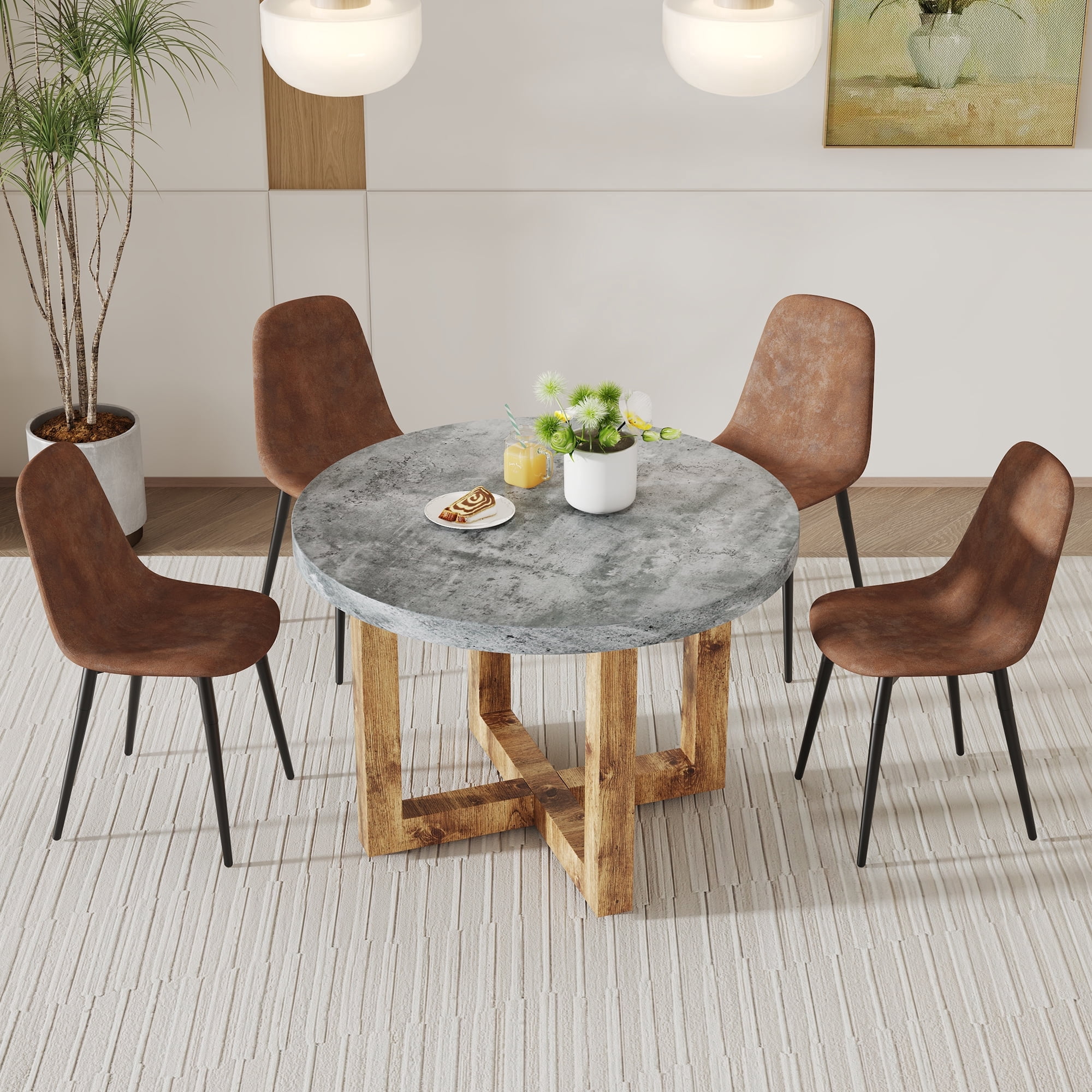 Newboti Furniture A Modern And Practical Circular Dining Table. Made Of ...