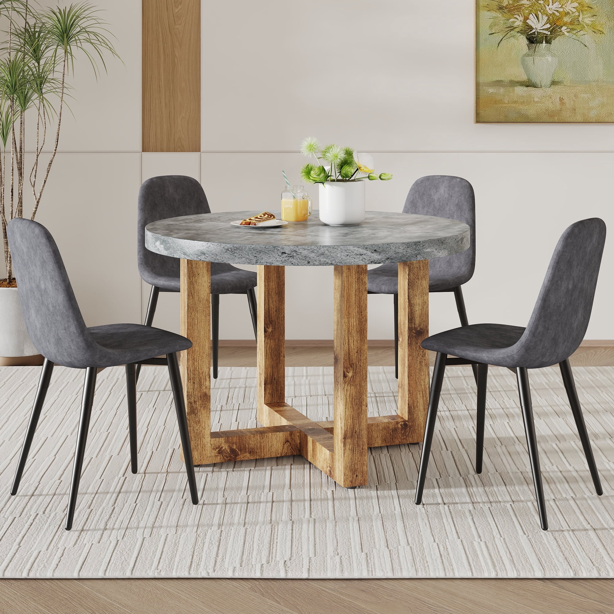 Newboti Furniture A Modern And Practical Circular Dining Table. Made Of ...