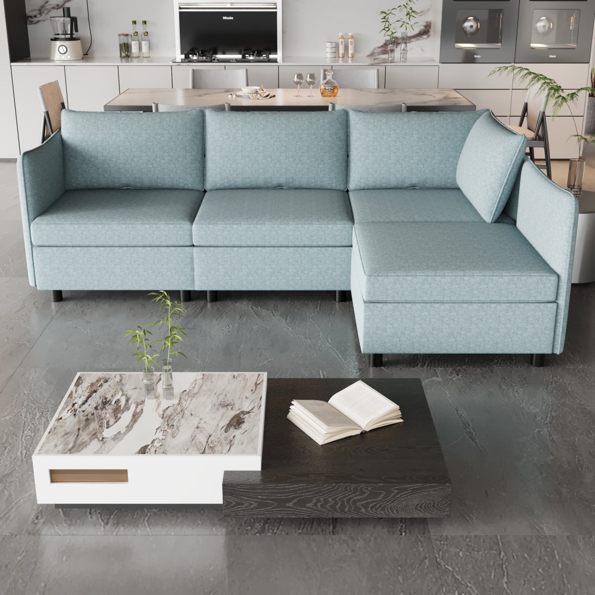 Newboti Furniture Modular Sectional Sofa, Convertible Sofa Seat With ...