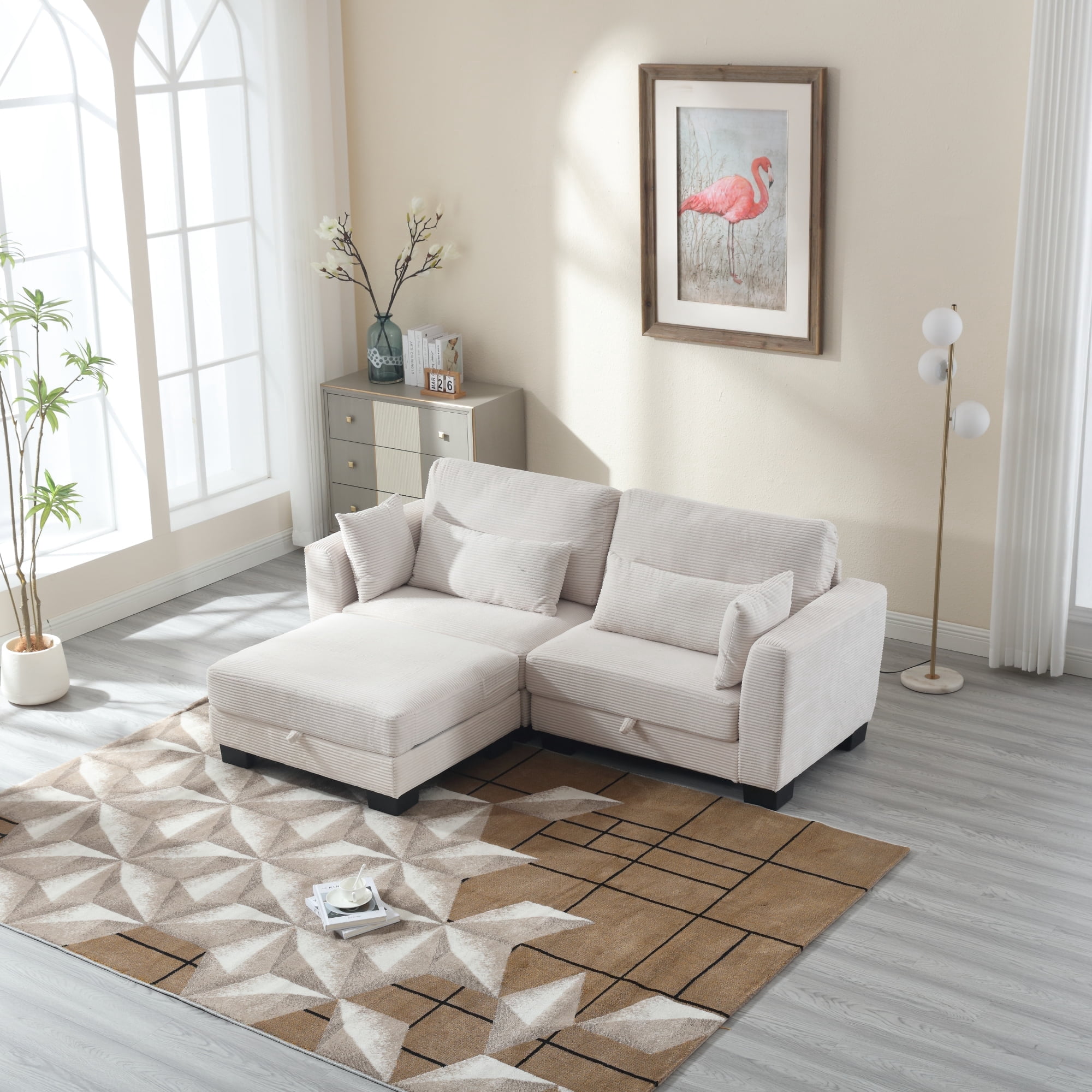 Newboti Furniture Modular Sectional Sofa L Shaped Modular Couch with ...