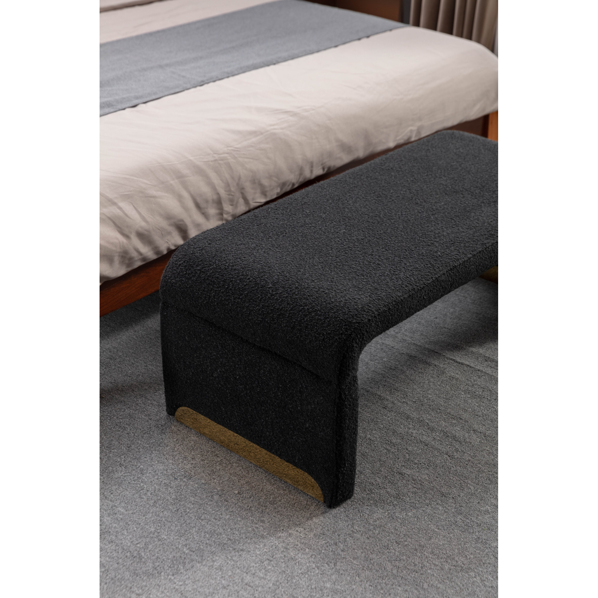 Newboti Furniture New Boucle Fabric Loveseat Ottoman Footstool Bedroom ...