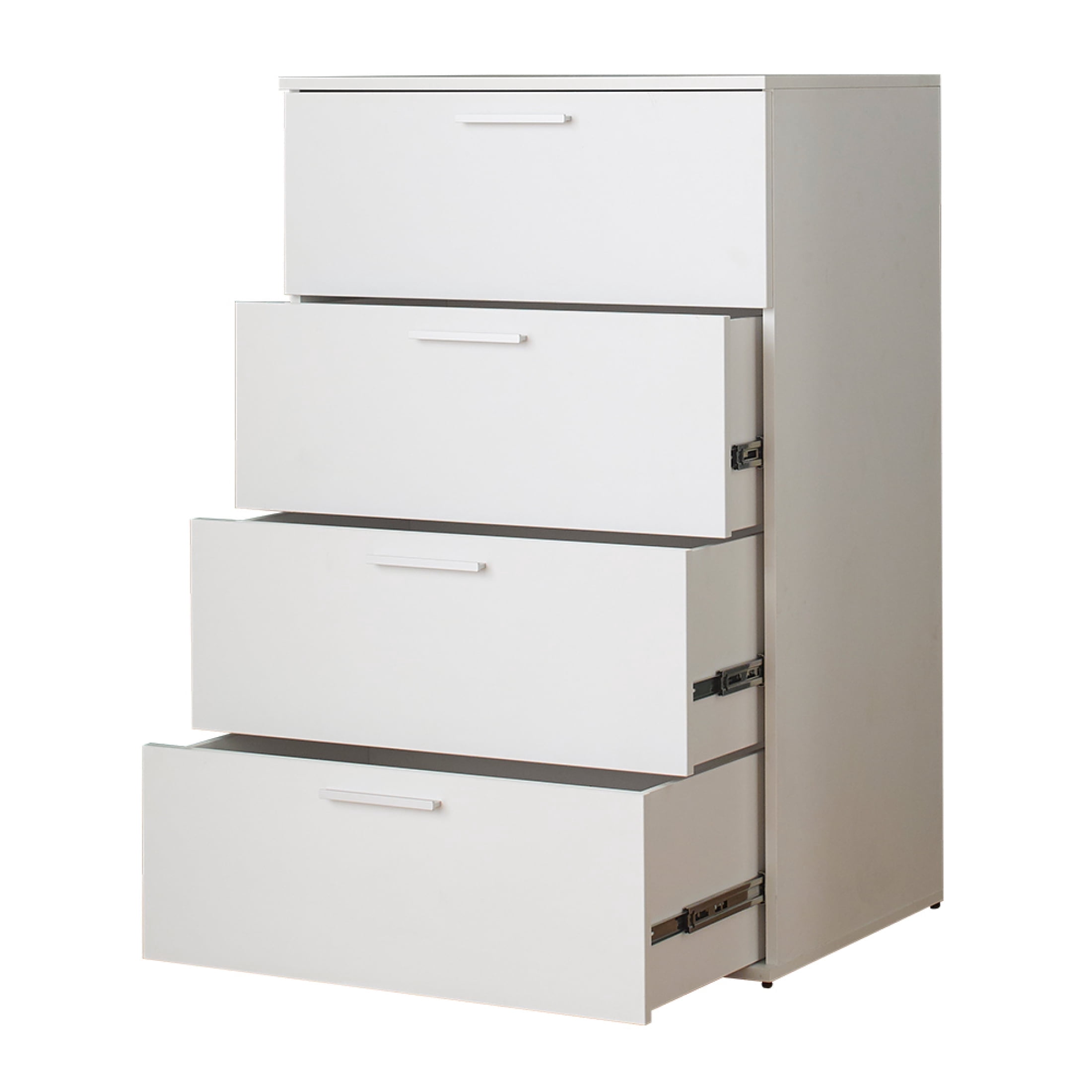 Newboti Furniture Oliver Farmhouse Four-Drawer Jumbo Chest in White ...