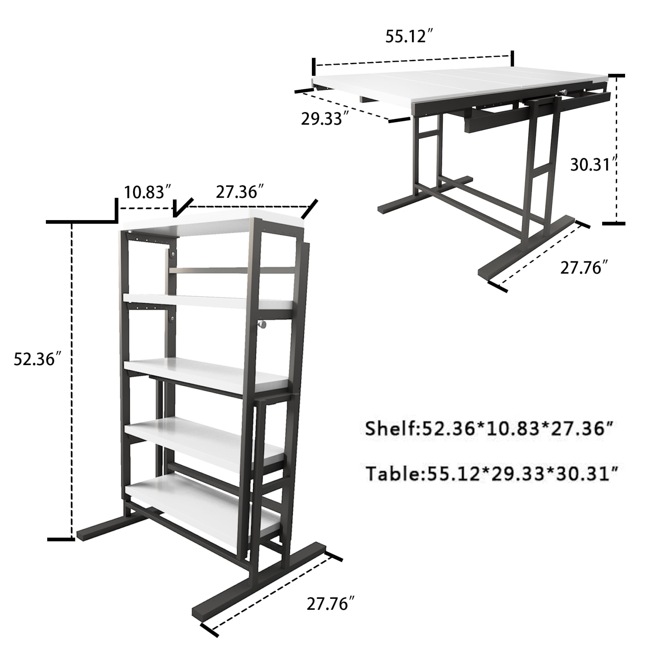 Newboti Furniture Solid Mahogany Wood Multifunction Convertible Dining ...