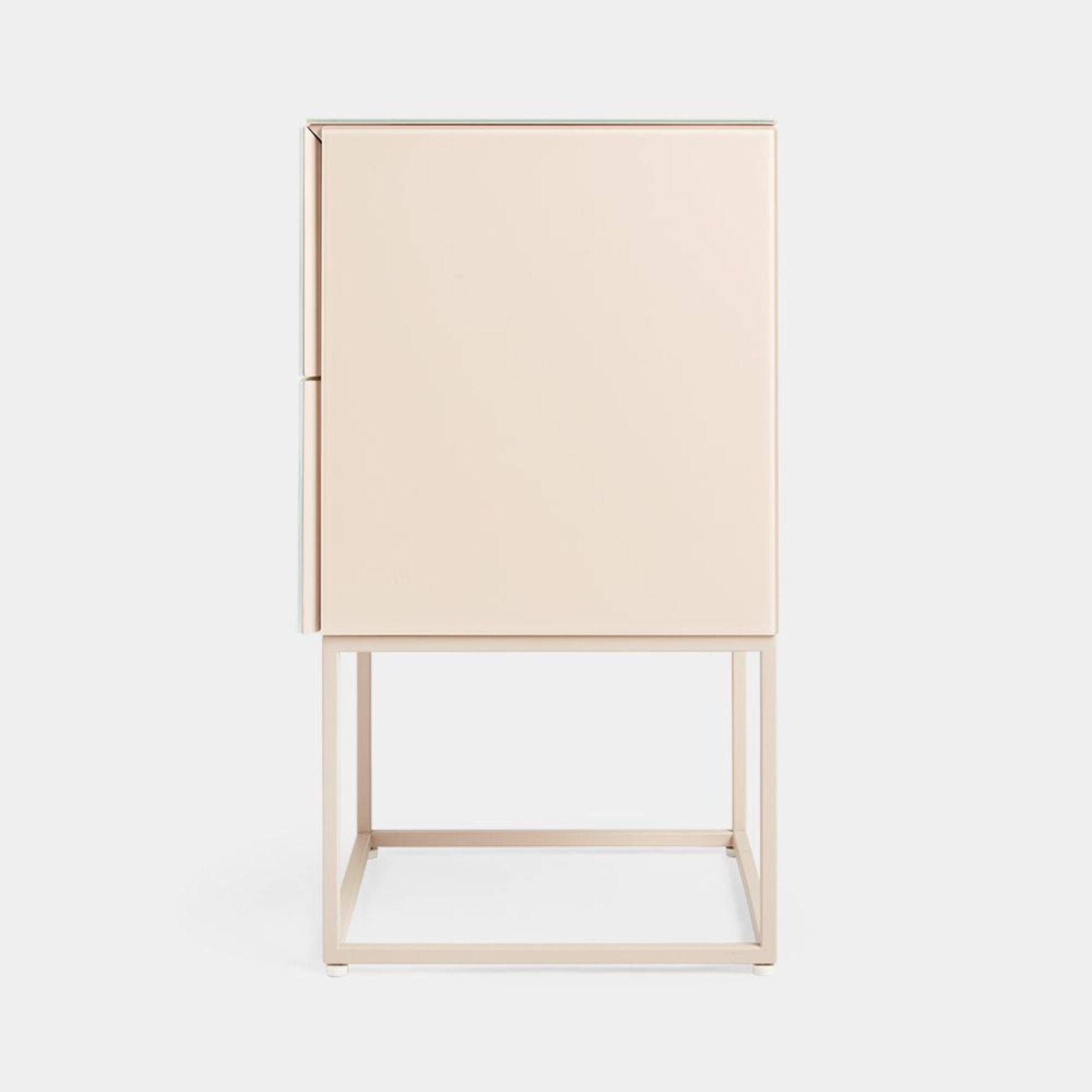 Newboti Furniture Tempered Glass Marble Stone Double Drawer Bedside ...