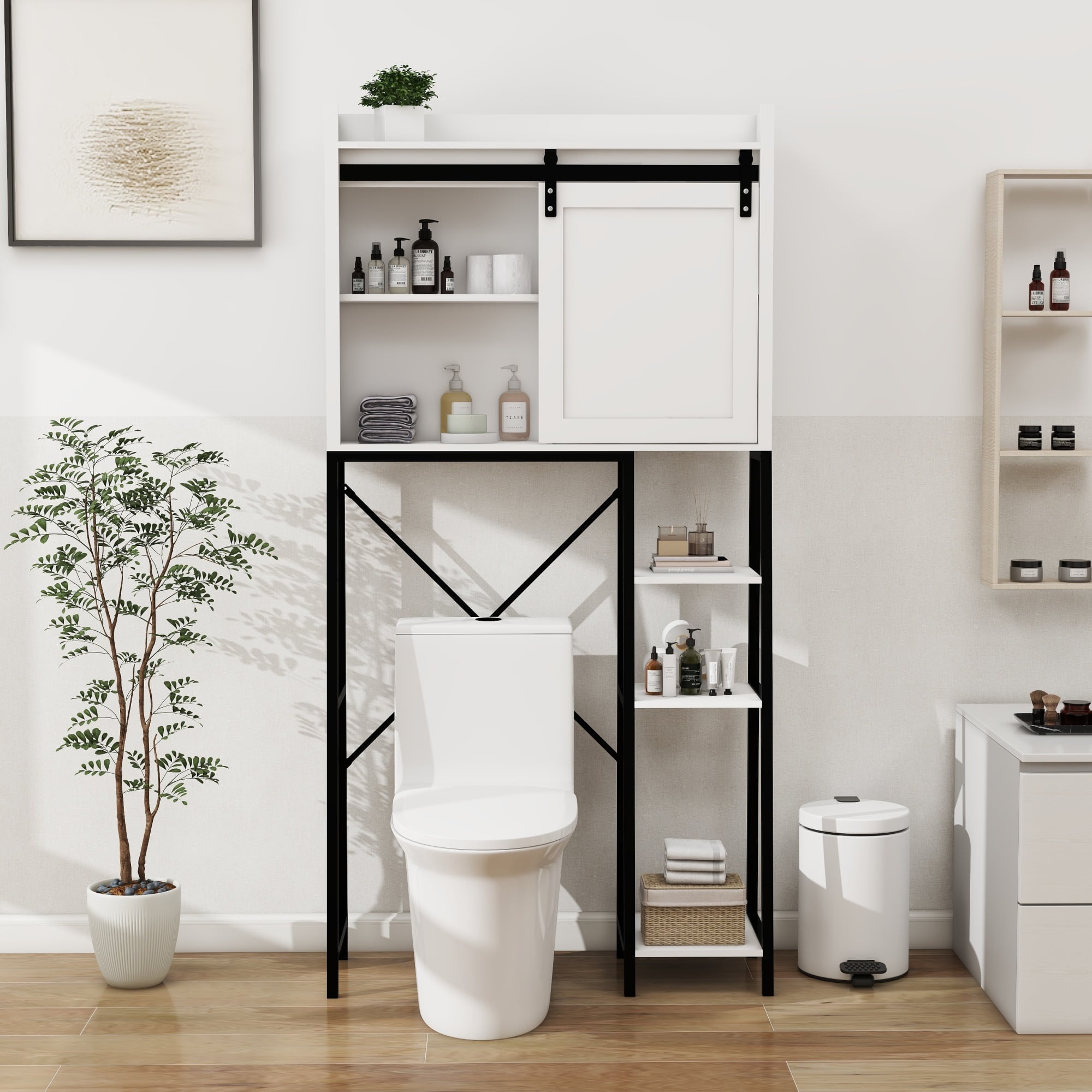 Newboti Furniture Over The Toilet Storage Cabinet, Bathroom Shelves ...