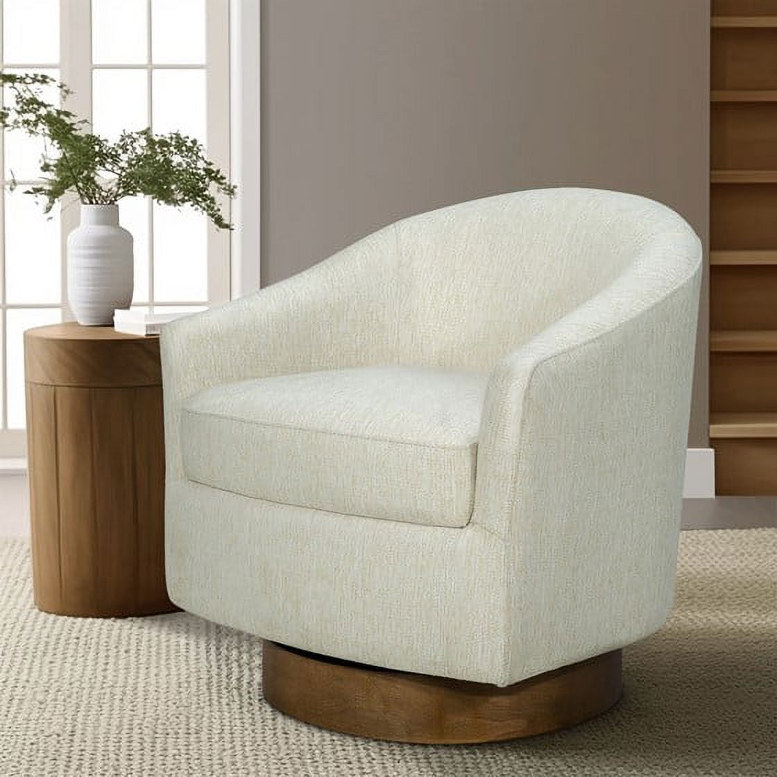 Newboti Furniture Upholstered Swivel Chair With Wood Base 0322 ...