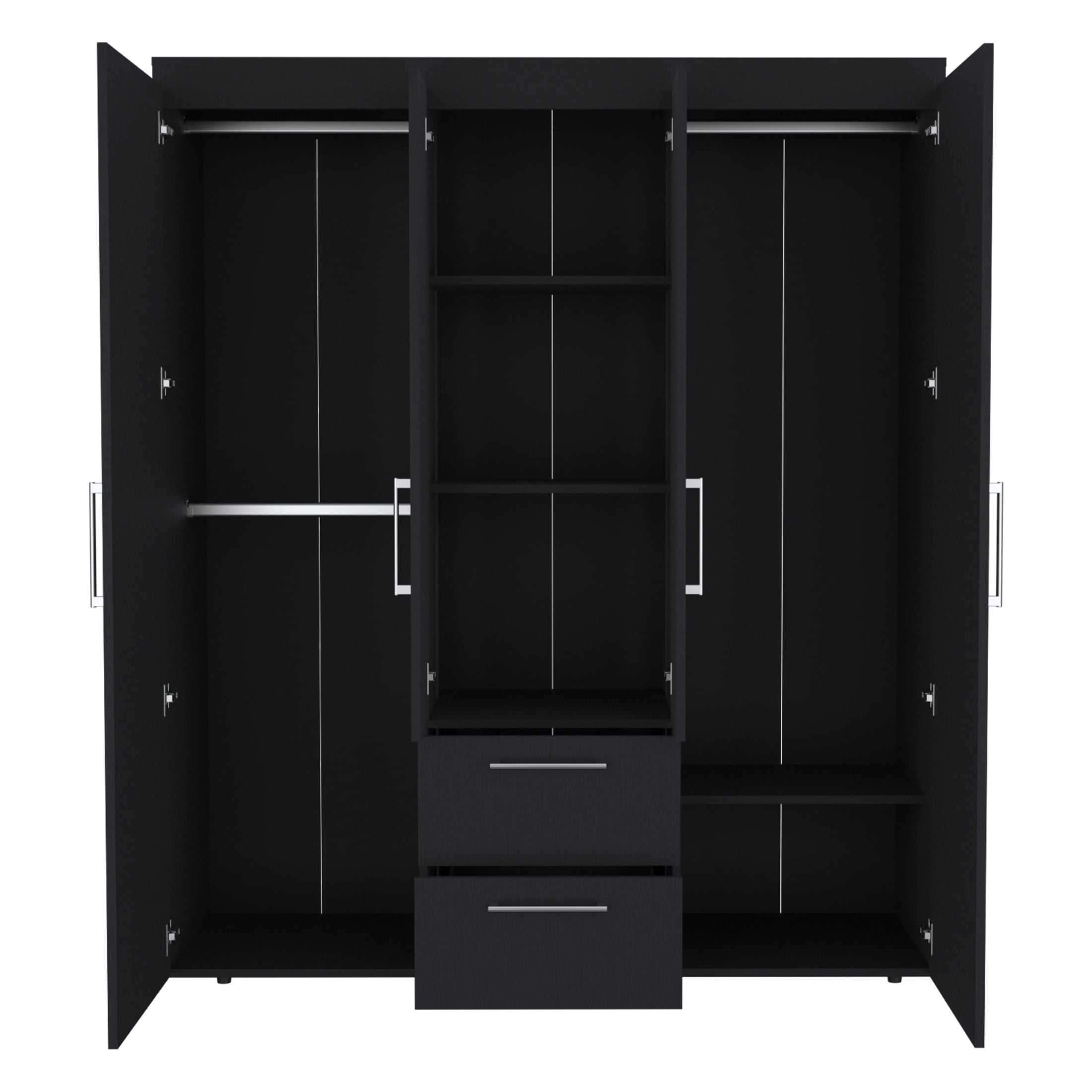 Newboti Furniture Wardrobe, Deluxe Armoire with Multiple Storage ...