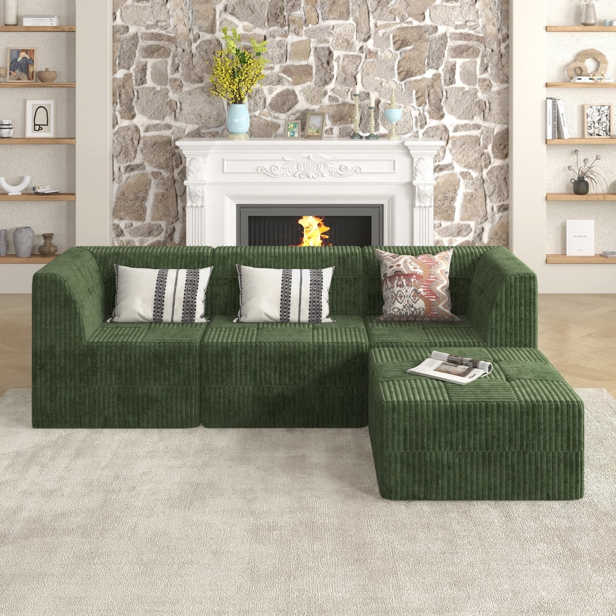 Newboti L shape Modular Sectional Sofa, Compressed Sectional Sofa ...