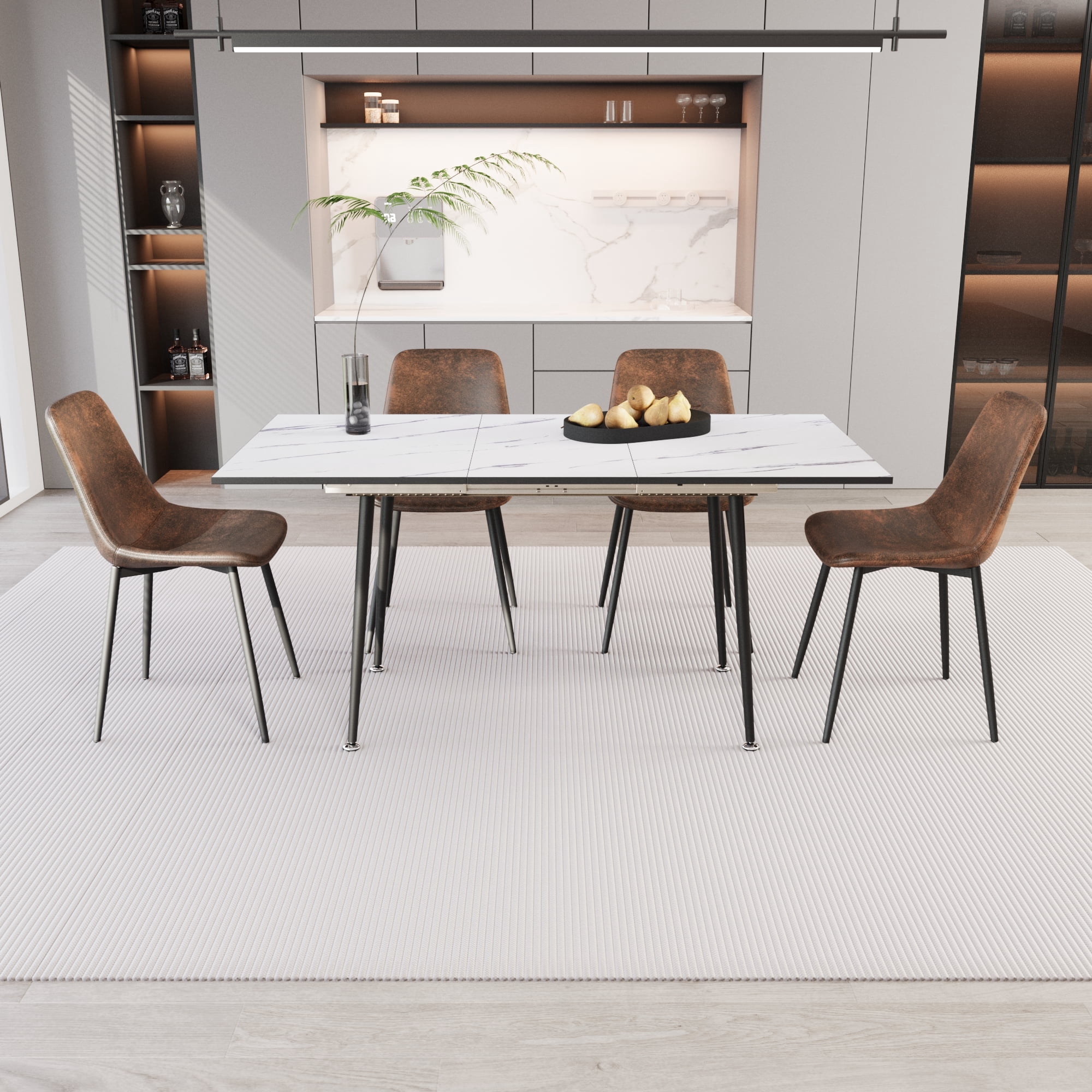 Newboti Scalable Mdf Modern Dining Table And Chair Set, Suitable For 2 ...