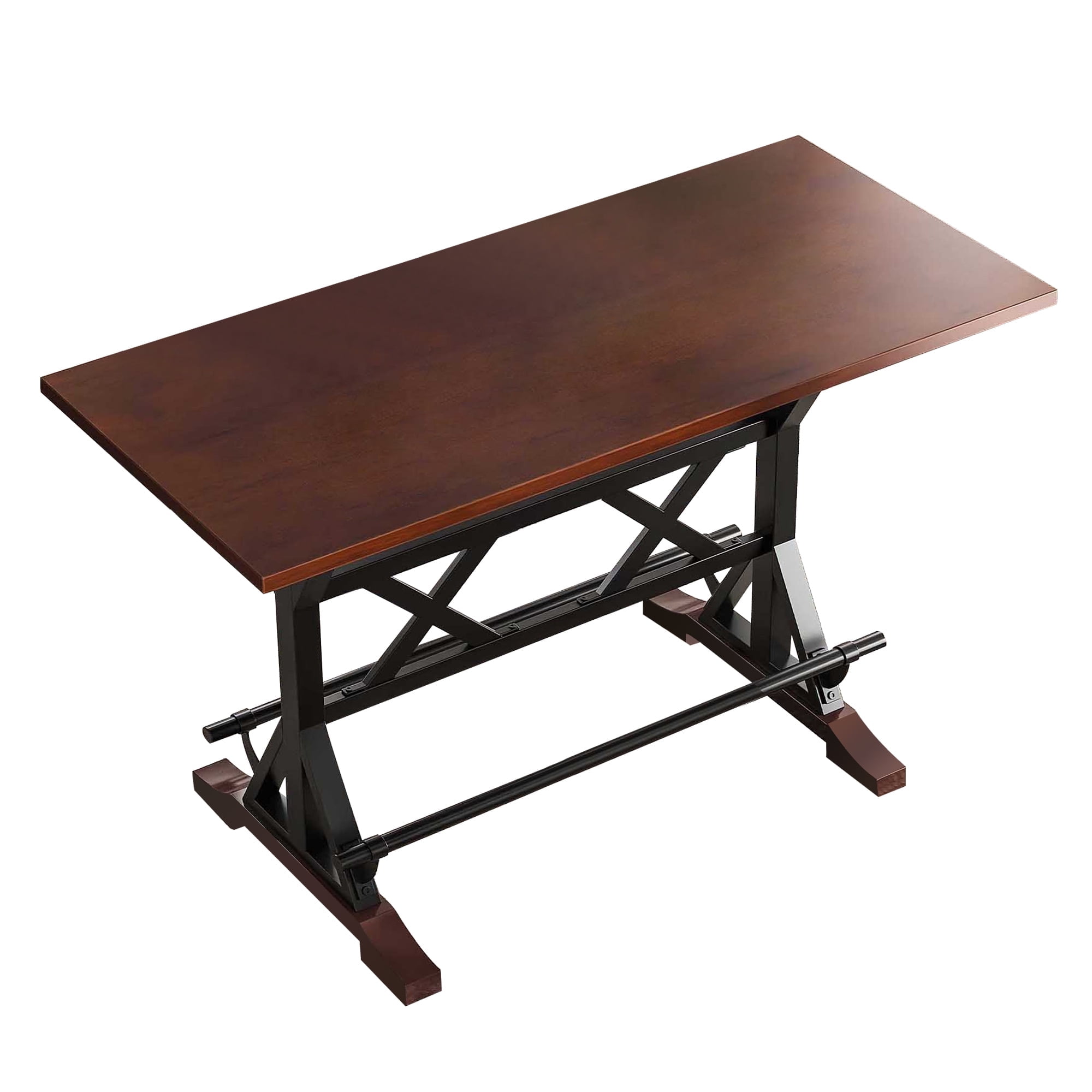 Newboti Solid Wood Bar Table, Rustic Farmhouse Pub Table Rectangle Bar ...