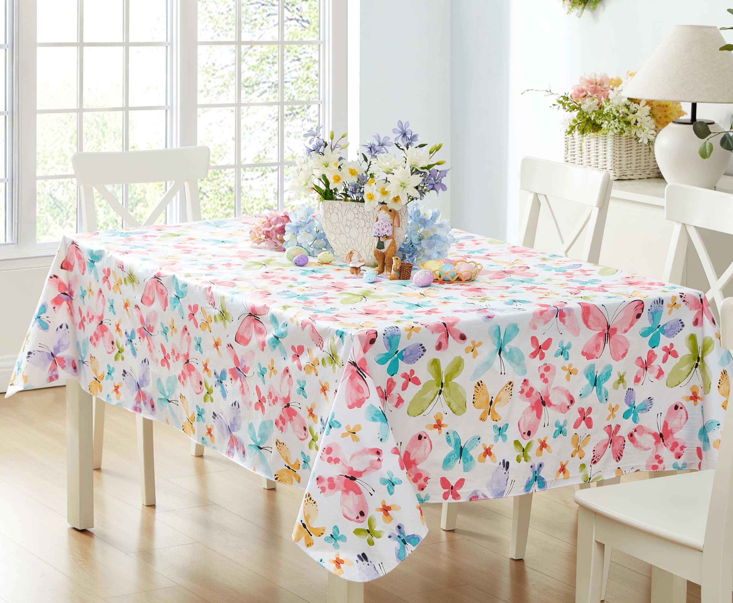 Newbridge Butterflies Are Free 60 x 84 inch Vinyl Rectangle Flannel ...