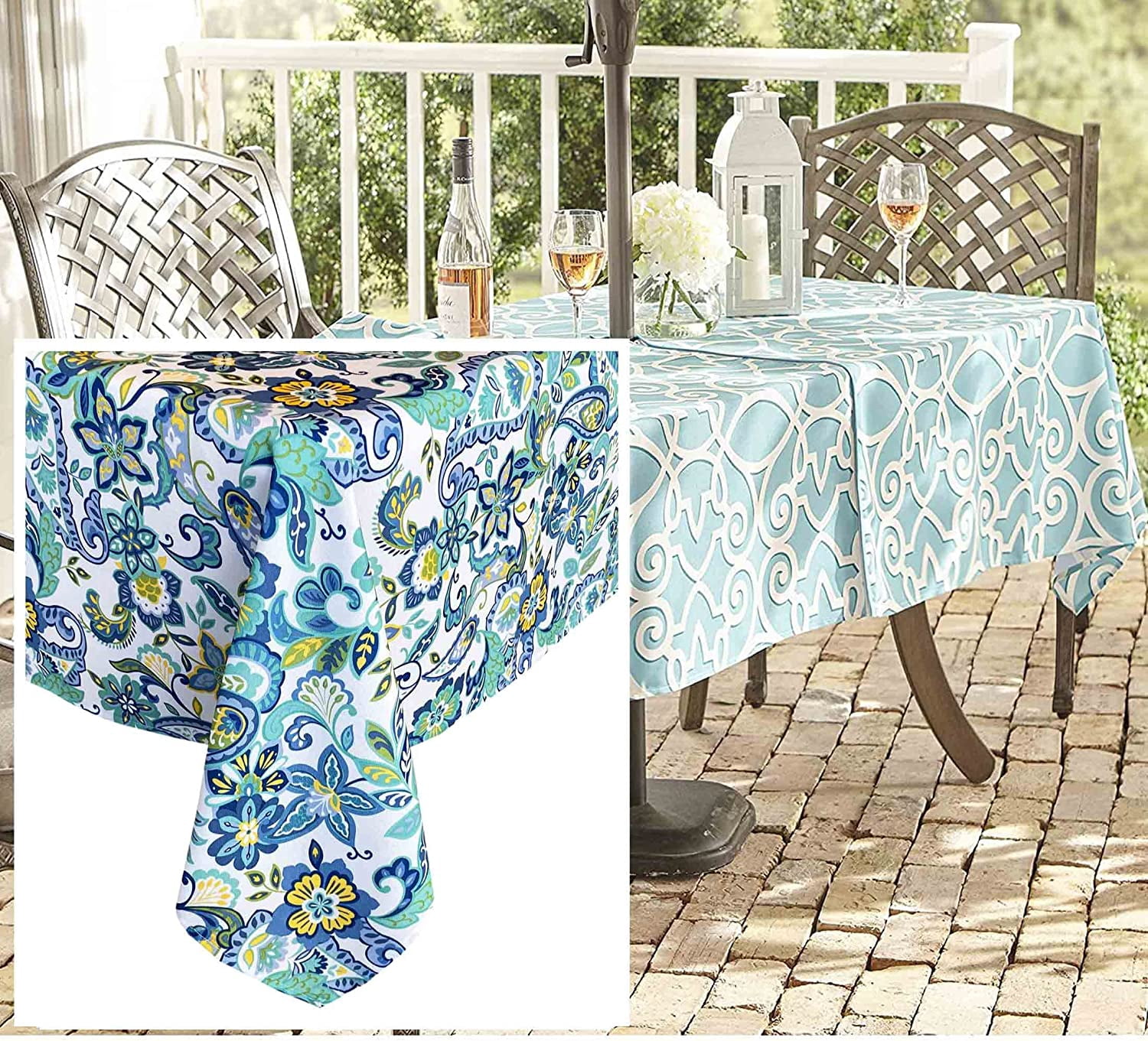 Newbridge Corfu Mediterranean Blue Paisley 60 X 84 inch Rectangle ...