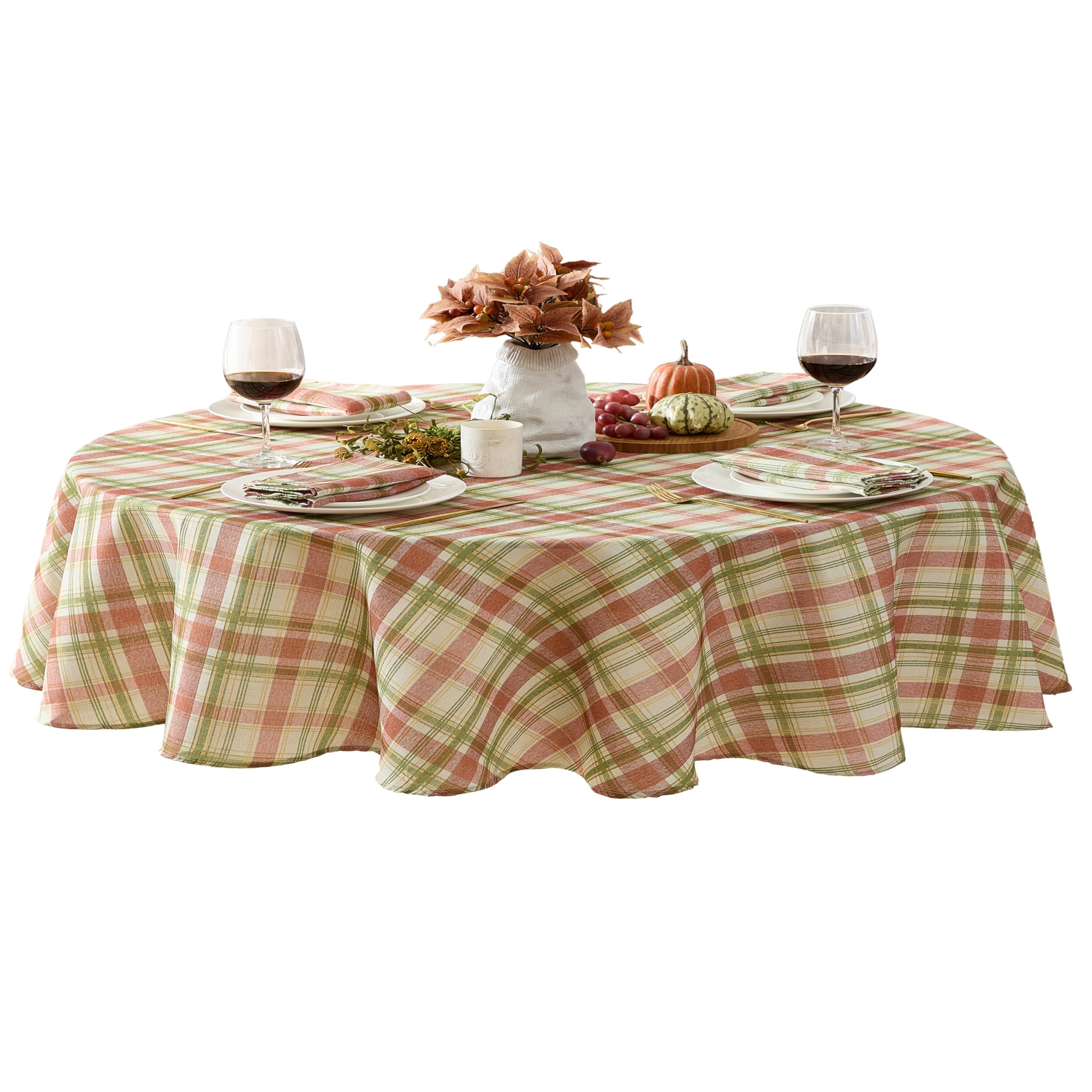 Newbridge Country Rustic Thanksgiving Spice and Green Plaid 60 x 84 ...