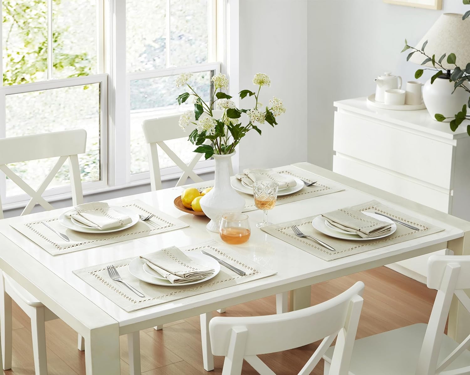 Newbridge Provence Lattice Cutwork Solid Color Textured Fabric ...