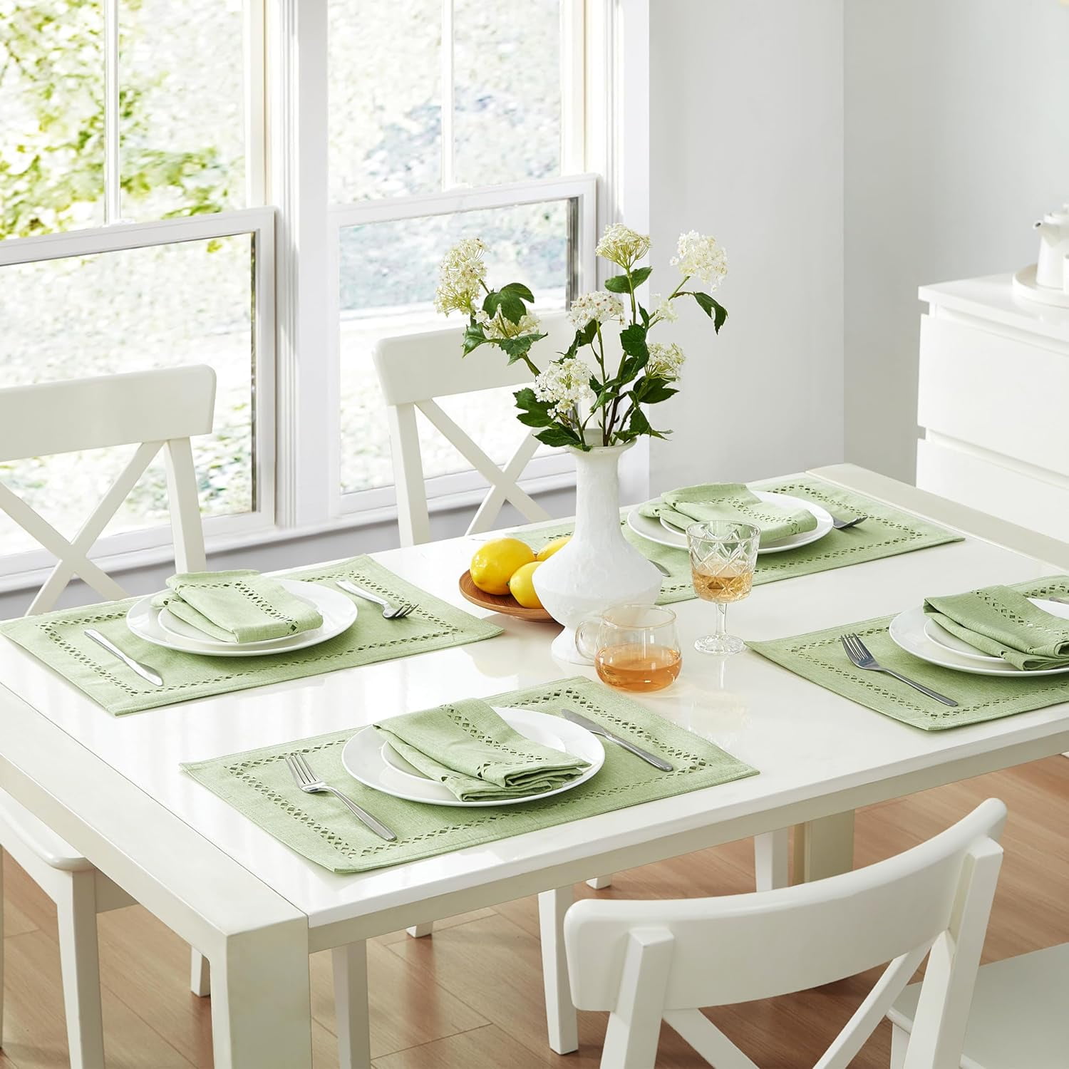 Newbridge Provence Lattice Cutwork Solid Color Textured Fabric ...