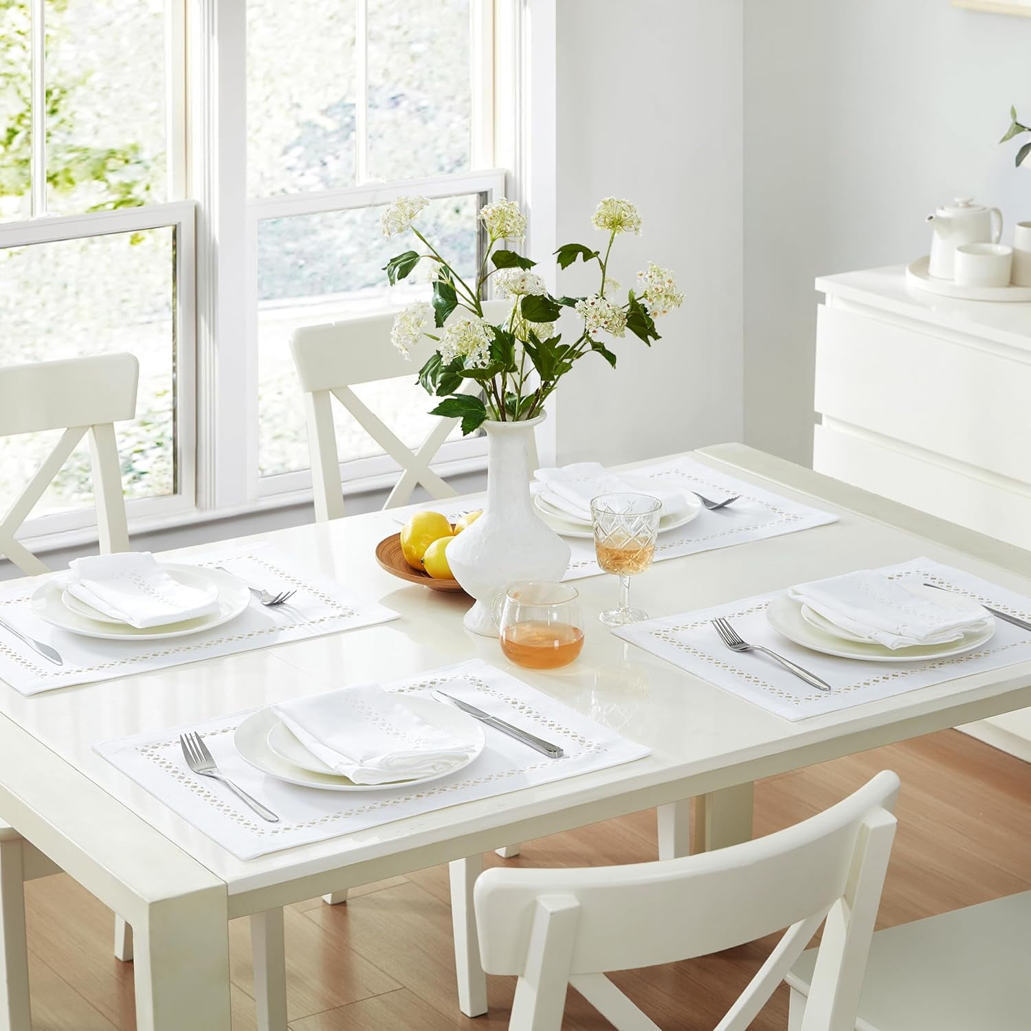 Newbridge Provence Lattice Cutwork Solid Color Textured Fabric ...