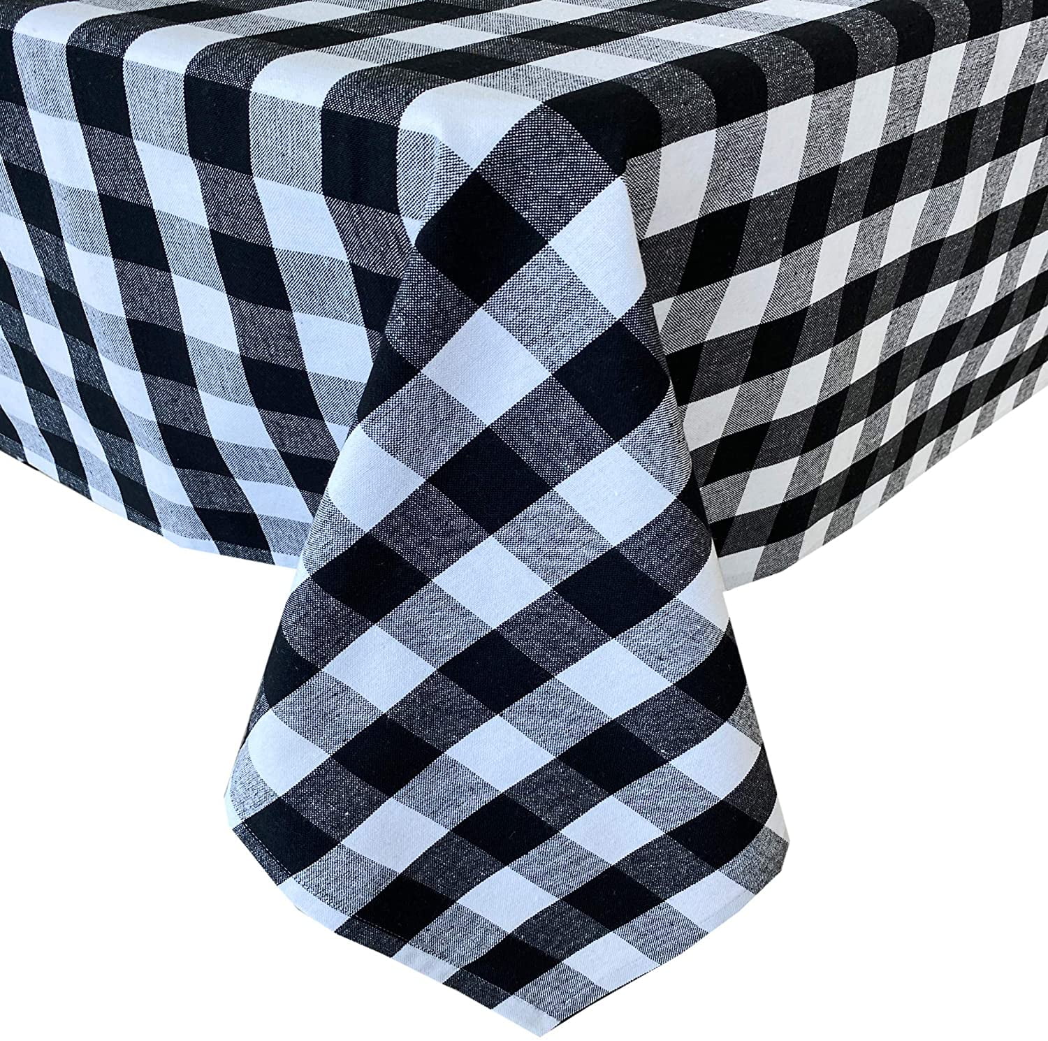 Newbridge Farmhouse Buffalo Check Rustic Cotton Tablecloth - Cottage ...