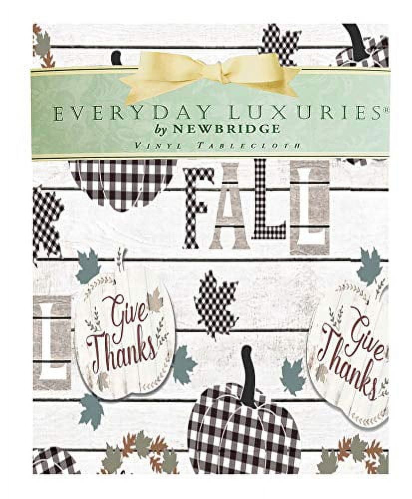Newbridge Gingham Pumpkin Black and White Vinyl Flannel Backed ...