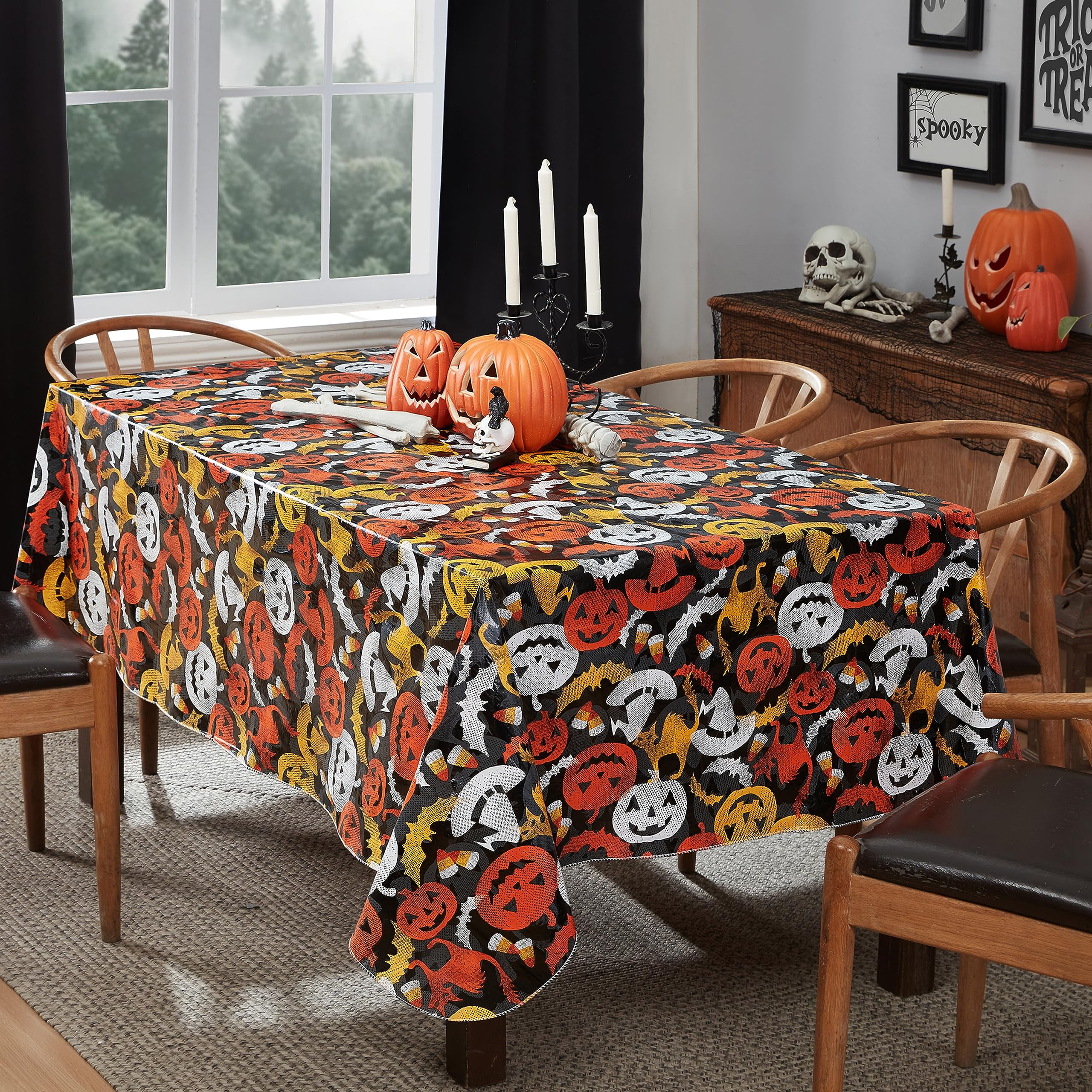Newbridge Halloween Goose Bumps 52 x 52 inch Square Vinyl Flannel ...