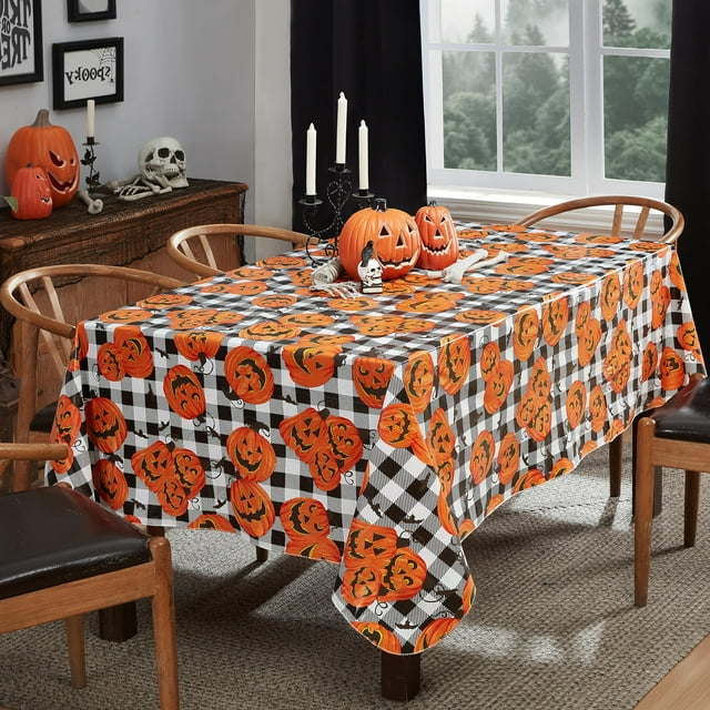Newbridge Halloween Jack O Lantern Pumpkin Farm 60 x 102 inch Rectangle ...