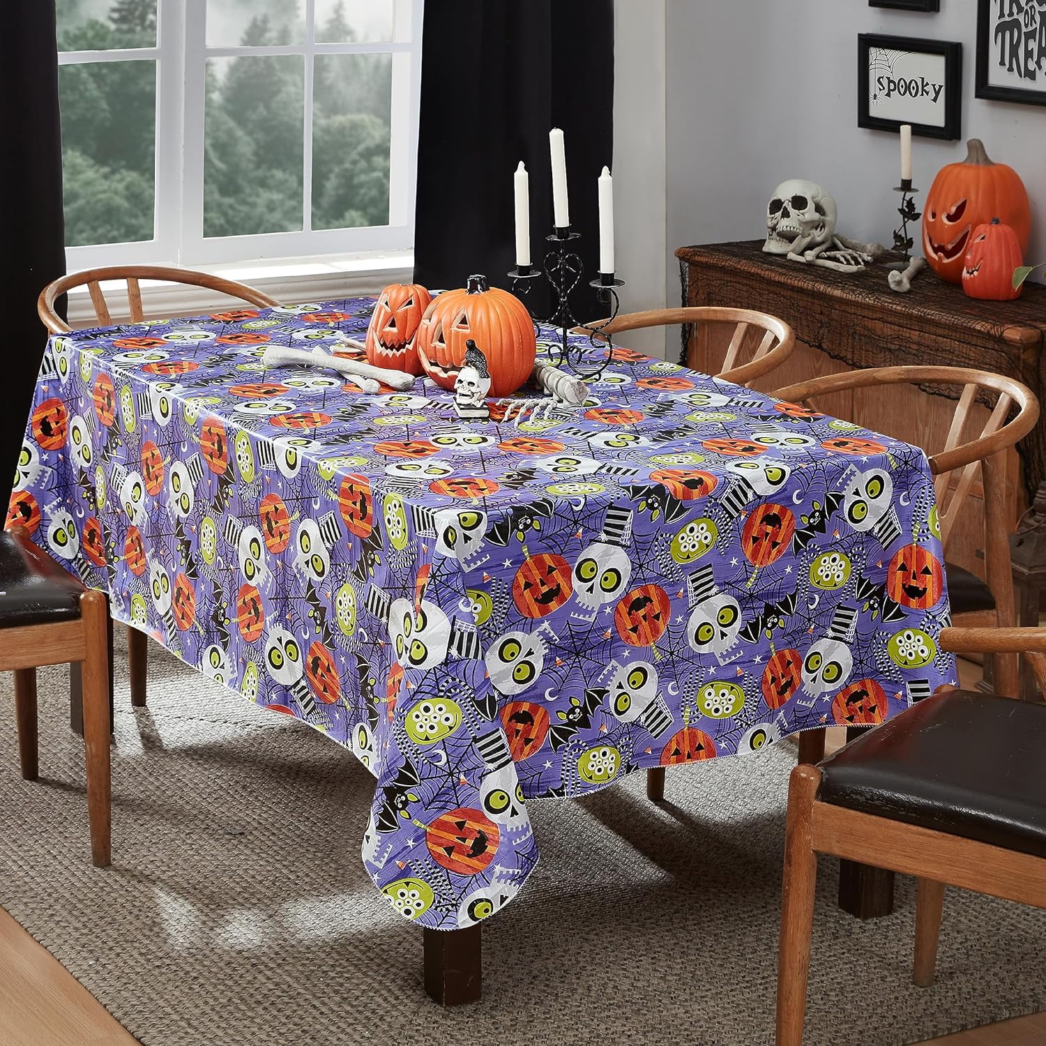 Newbridge Halloween Spooky Ghoulish Gang 60 x 120 inch Rectangle Vinyl ...