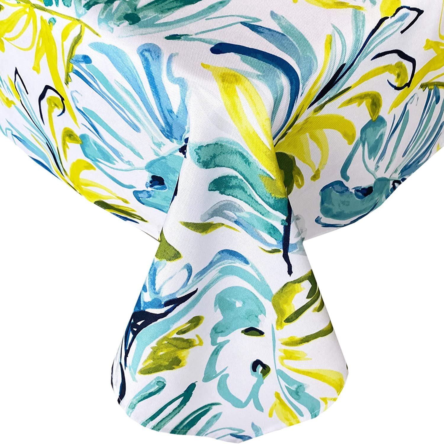 Newbridge Key West Tropical Palm Leaf Indoor/Outdoor Fabric Tablecloth ...