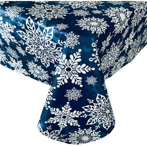 Blue Christmas Tablecloth