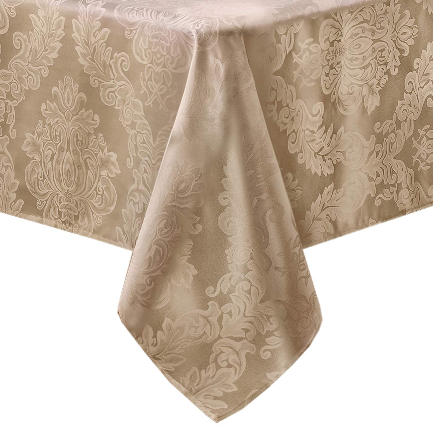 Newbridge Oval Fabric Tablecloth, 60 x 102 Inch, Barcelona Damask, No ...