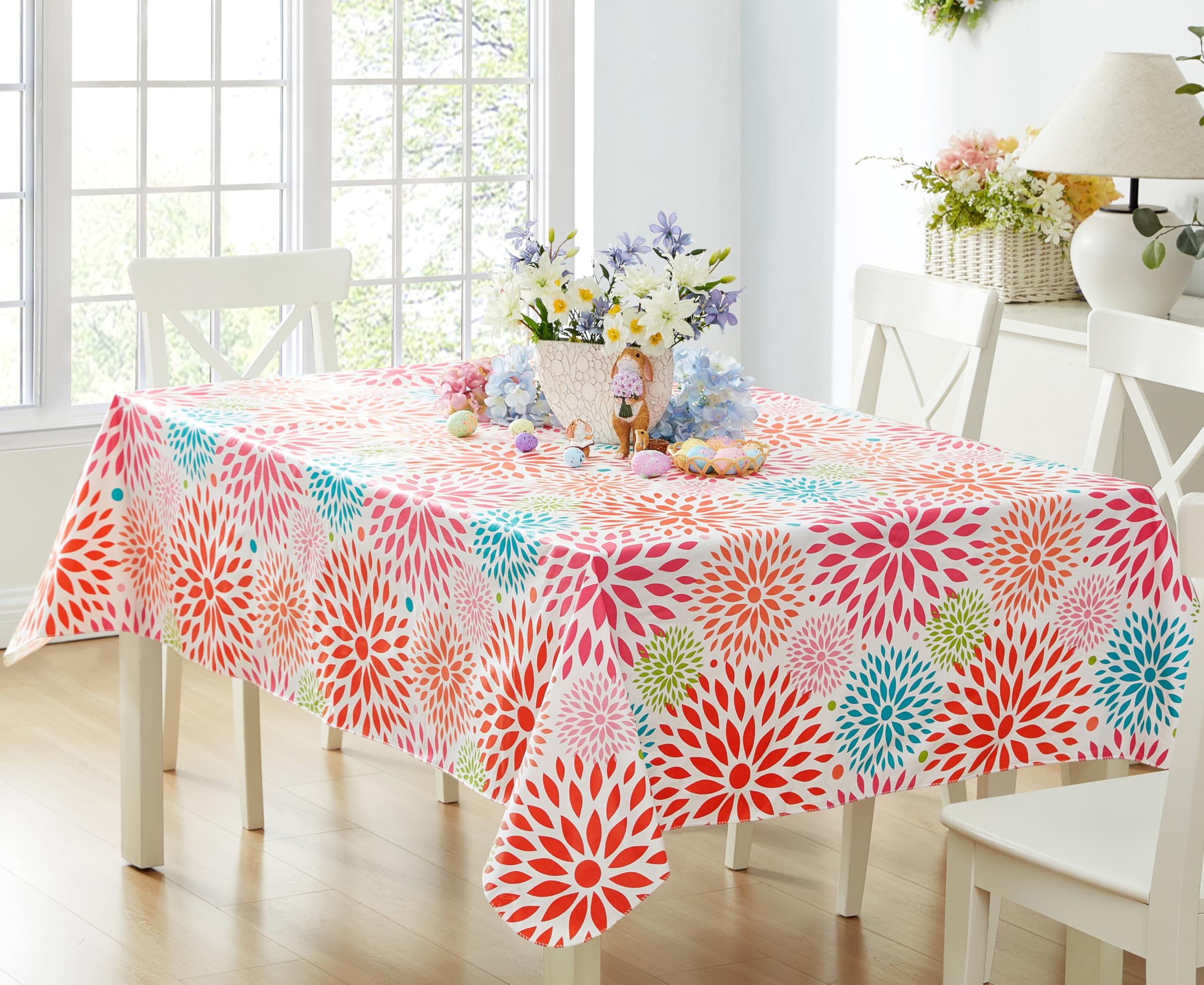 Newbridge Pink Color Burst Celebration 52 x 52 inch Square Flannel ...