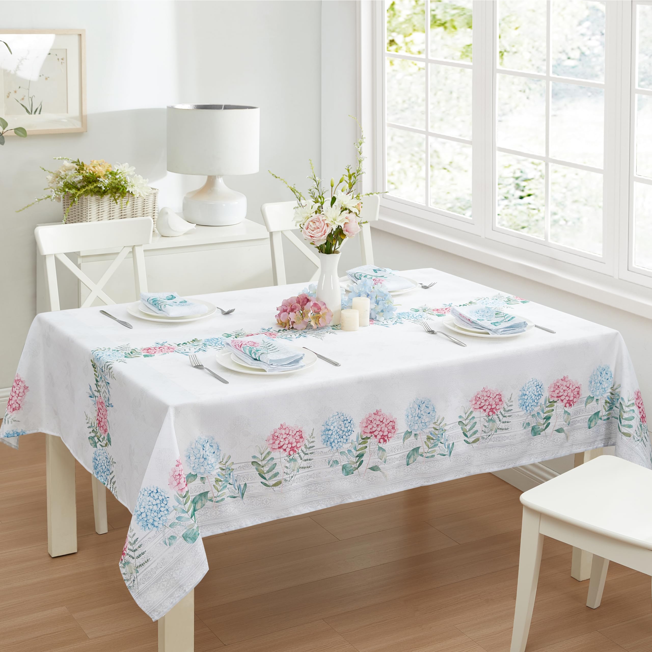 Lace Tablecloth Rectangular 60 x 120 Inch White Rectangle Overlay Tea ...