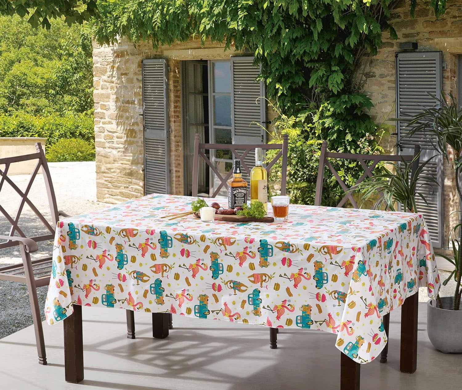 Newbridge What’s Cookin 60 x 120 inch Rectangle Vinyl Flannel Backed ...
