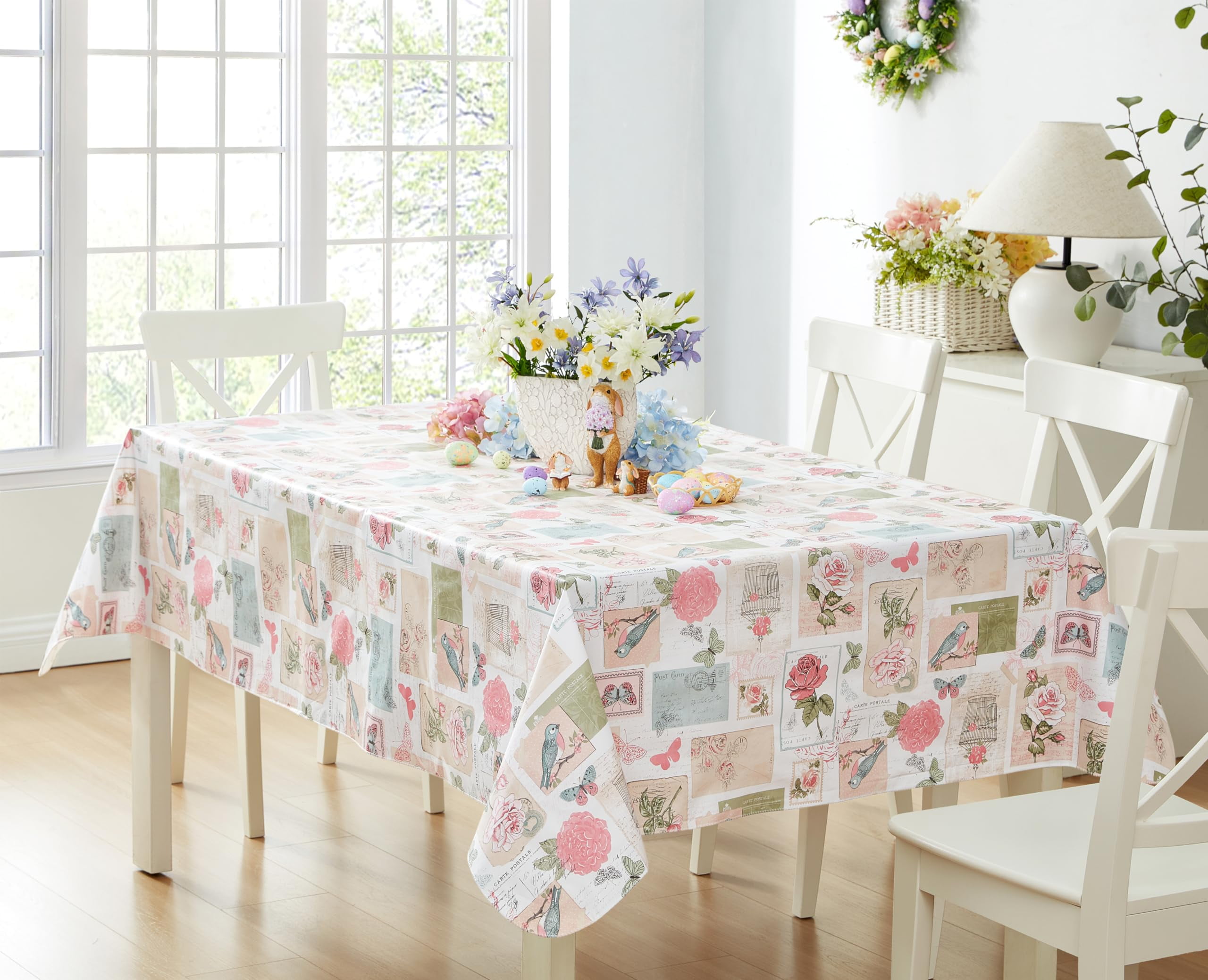 Newbridge Bella Rose Floral and Bird Postcard Print 60 x 102 inch ...