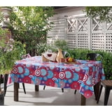 Newbridge Red White and Blue USA Pinwheel 60 x 120 inch Rectangle Vinyl ...